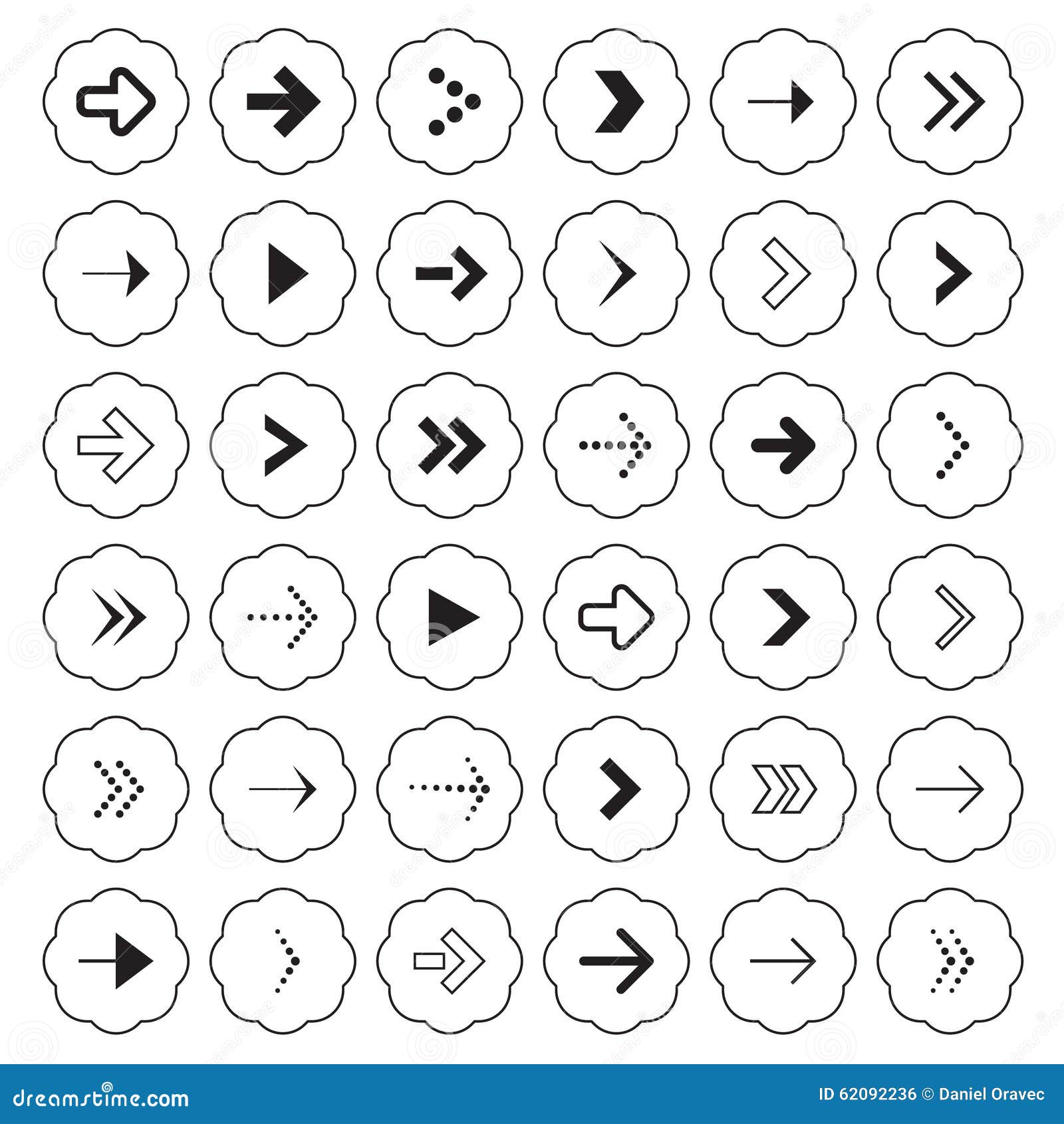 Outline Vector Arrows Set stock vector. Illustration of application ...