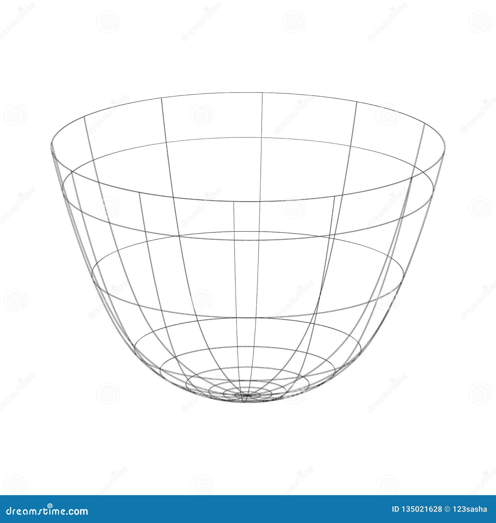 Outline Vector Drinking Bowl on the White Stock Vector - Illustration ...