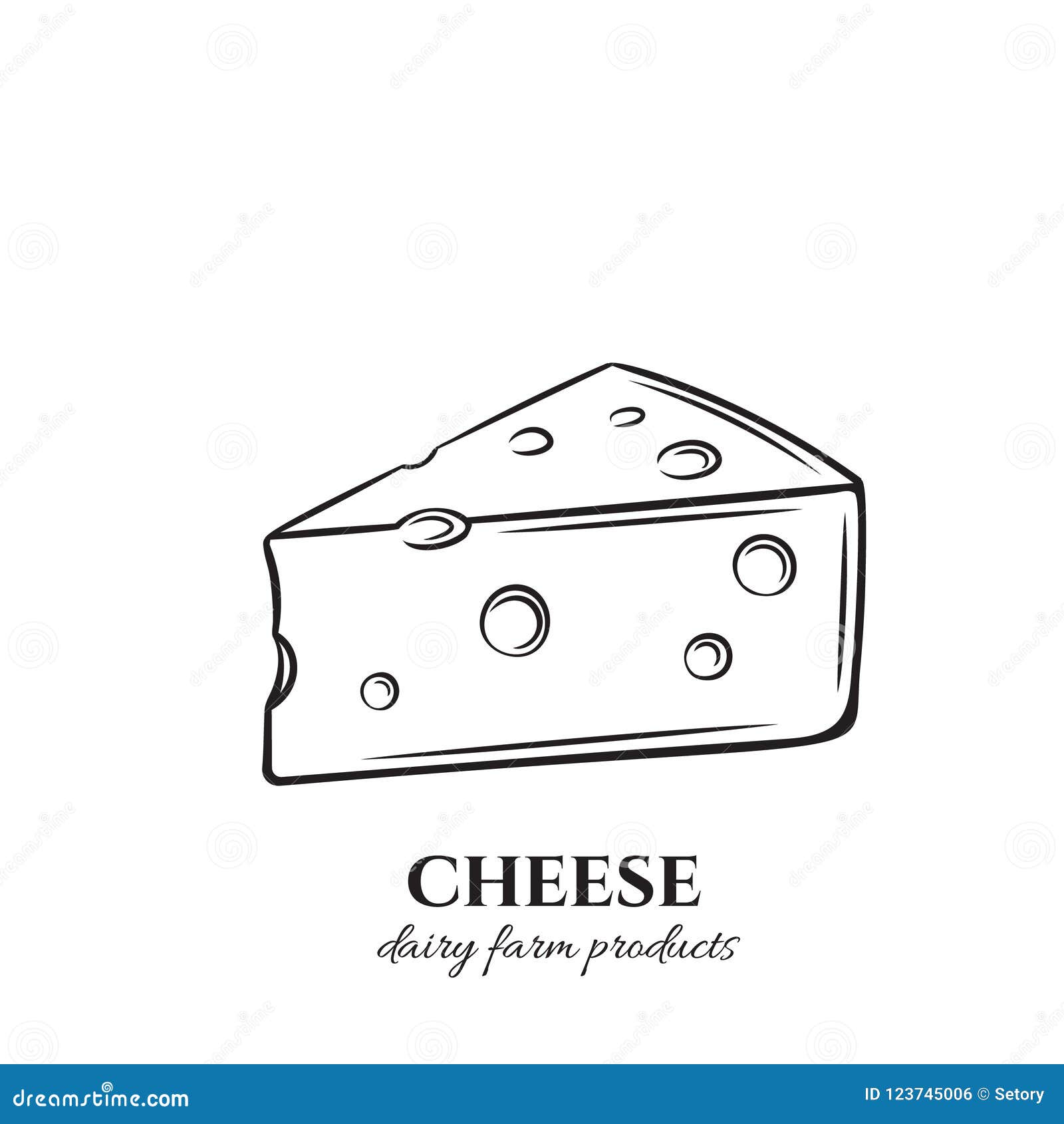 Outline vector icon stock vector. Illustration of cheddar - 123745006