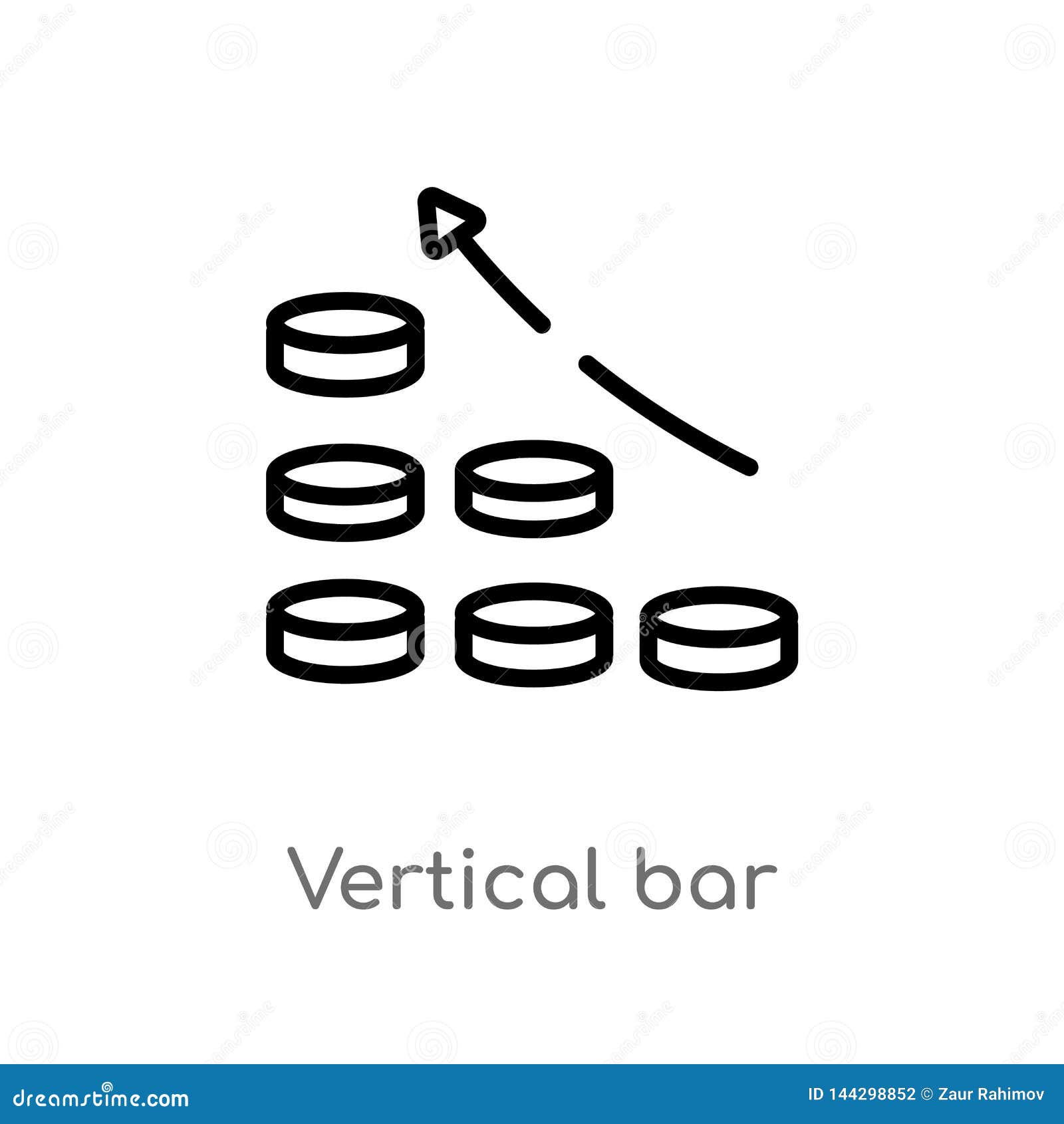 Outline Vertical Bar Vector Icon. Isolated Black Simple Line Element ...