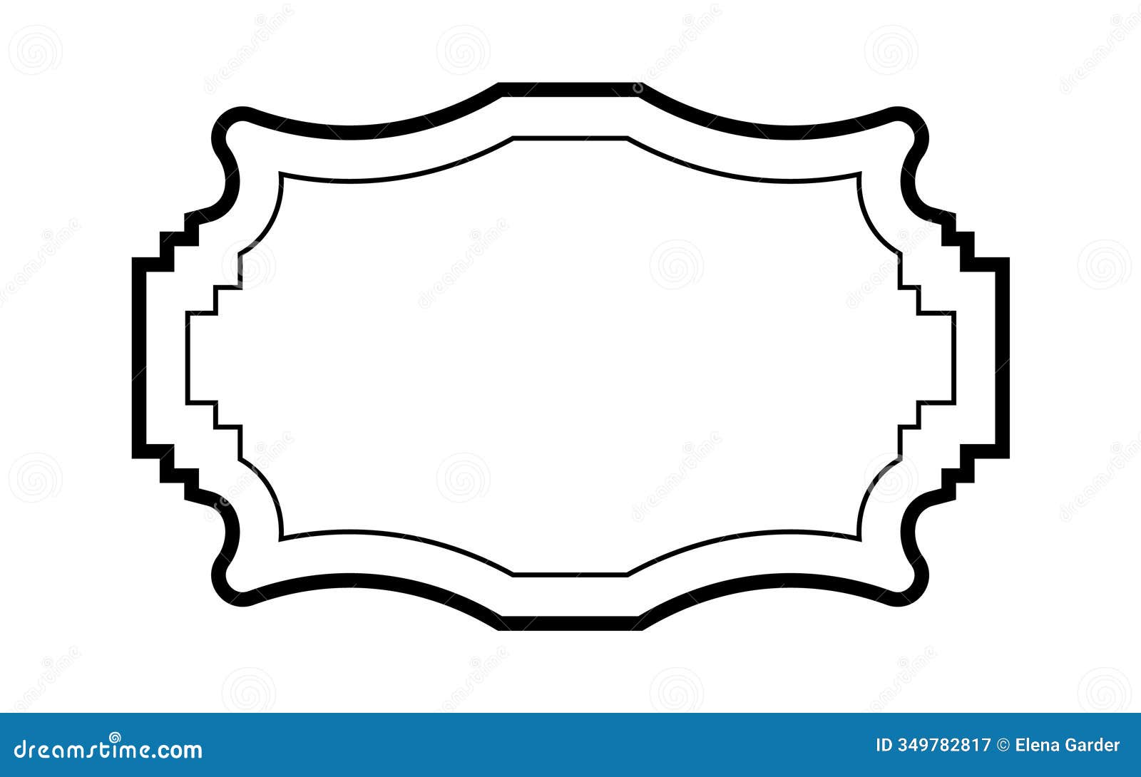 Outline Vintage Label. Vignette Blank Label. Vector Banner Stock Vector ...