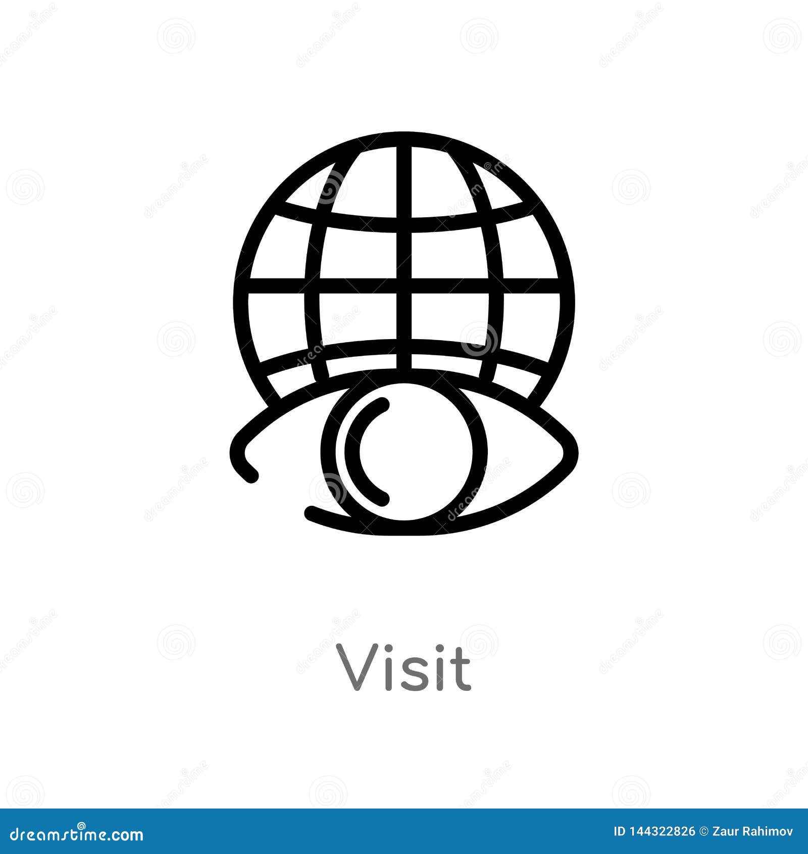 Visit Vector Icon On White Background. Flat Vector Visit Icon Symbol ...