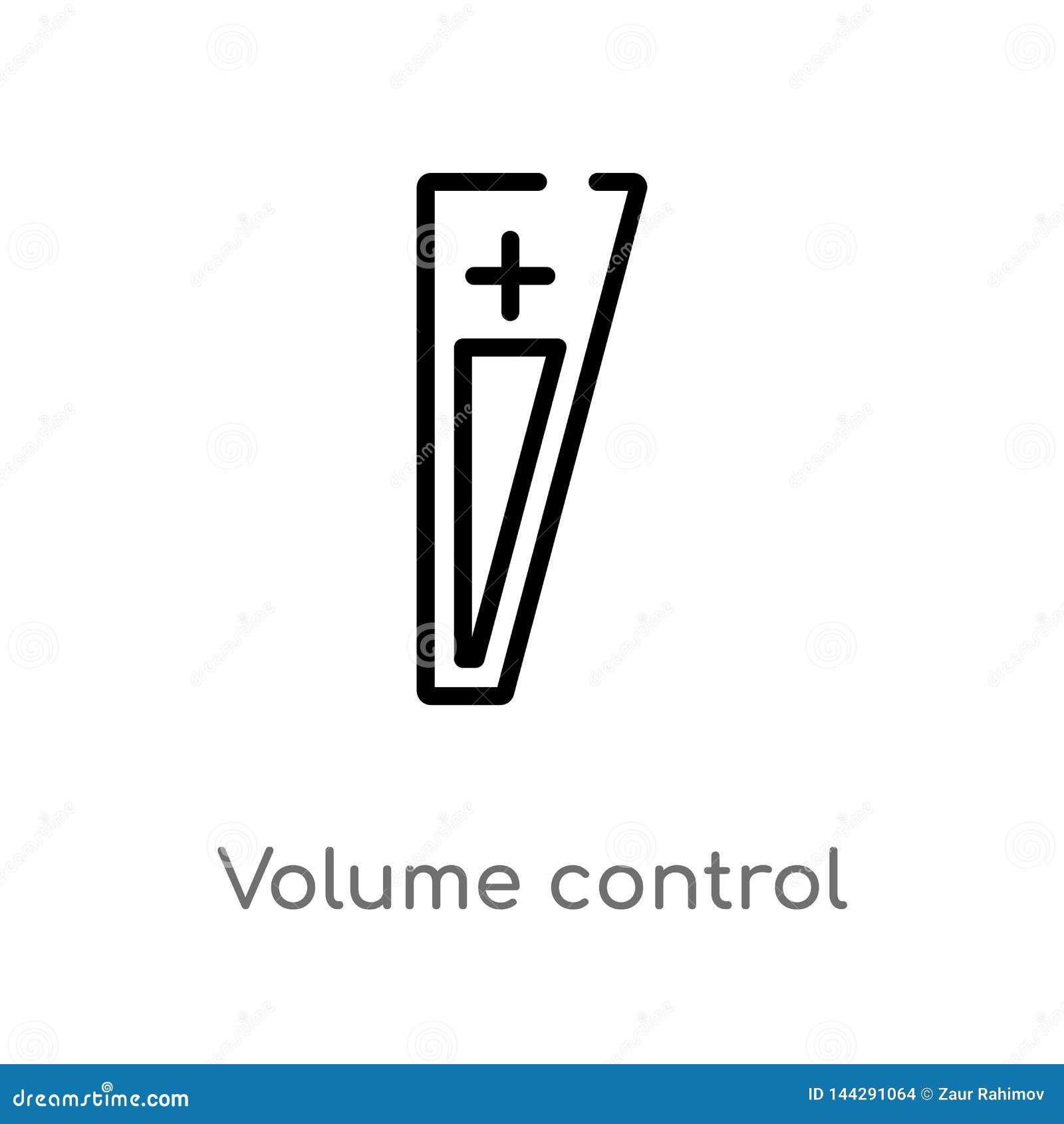 Outline Volume Control Vector Icon. Isolated Black Simple Line Element ...