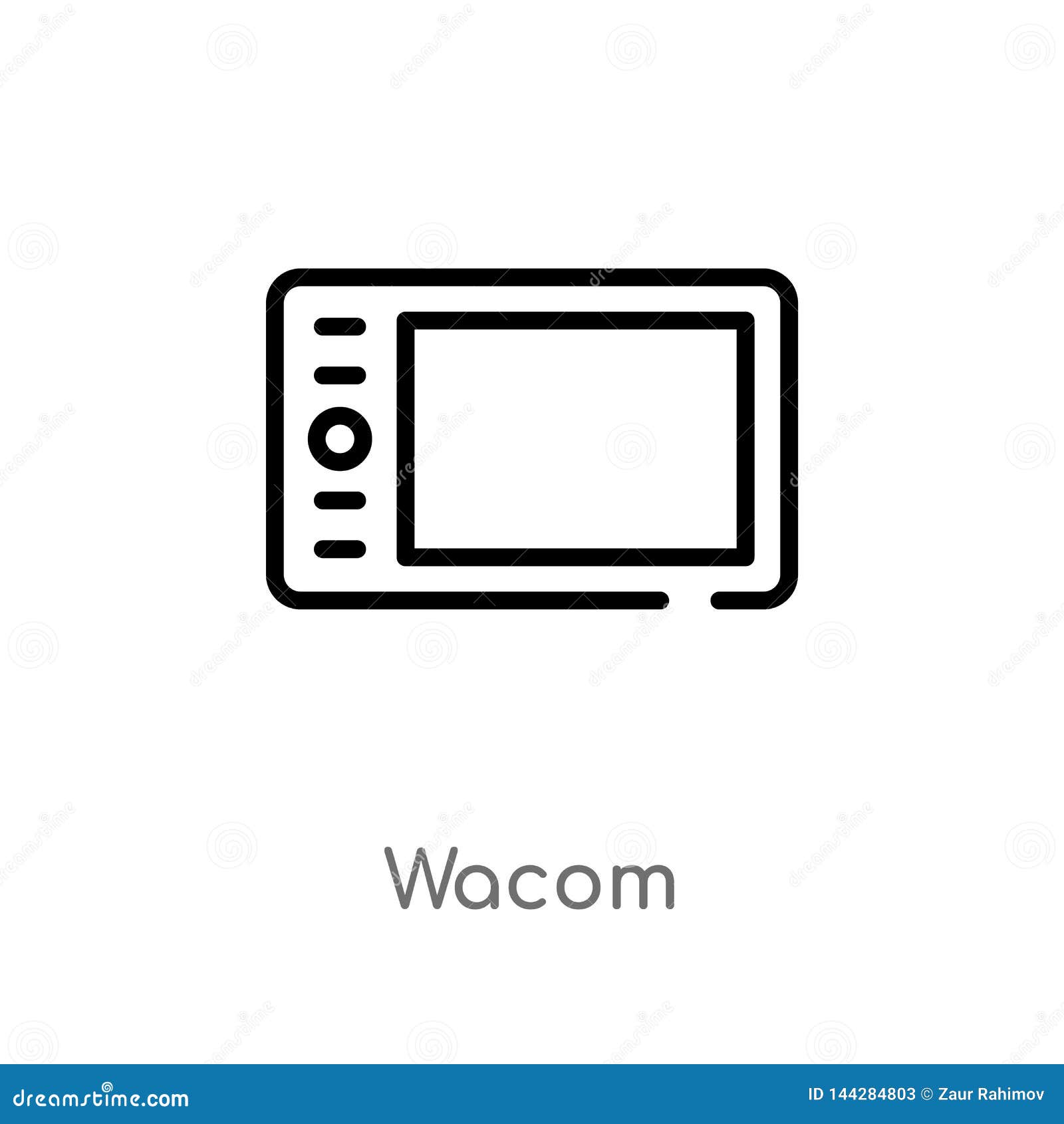 Outline Wacom Vector Icon. Isolated Black Simple Line Element ...