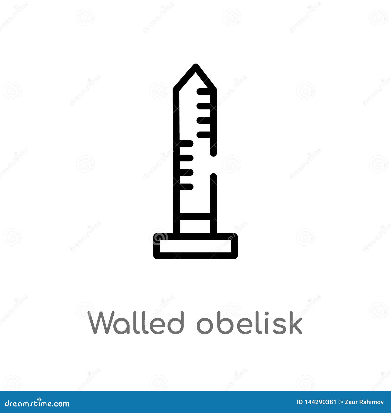 Walled Obelisk Icon Vector Isolated On White Background, Walled Obelisk ...