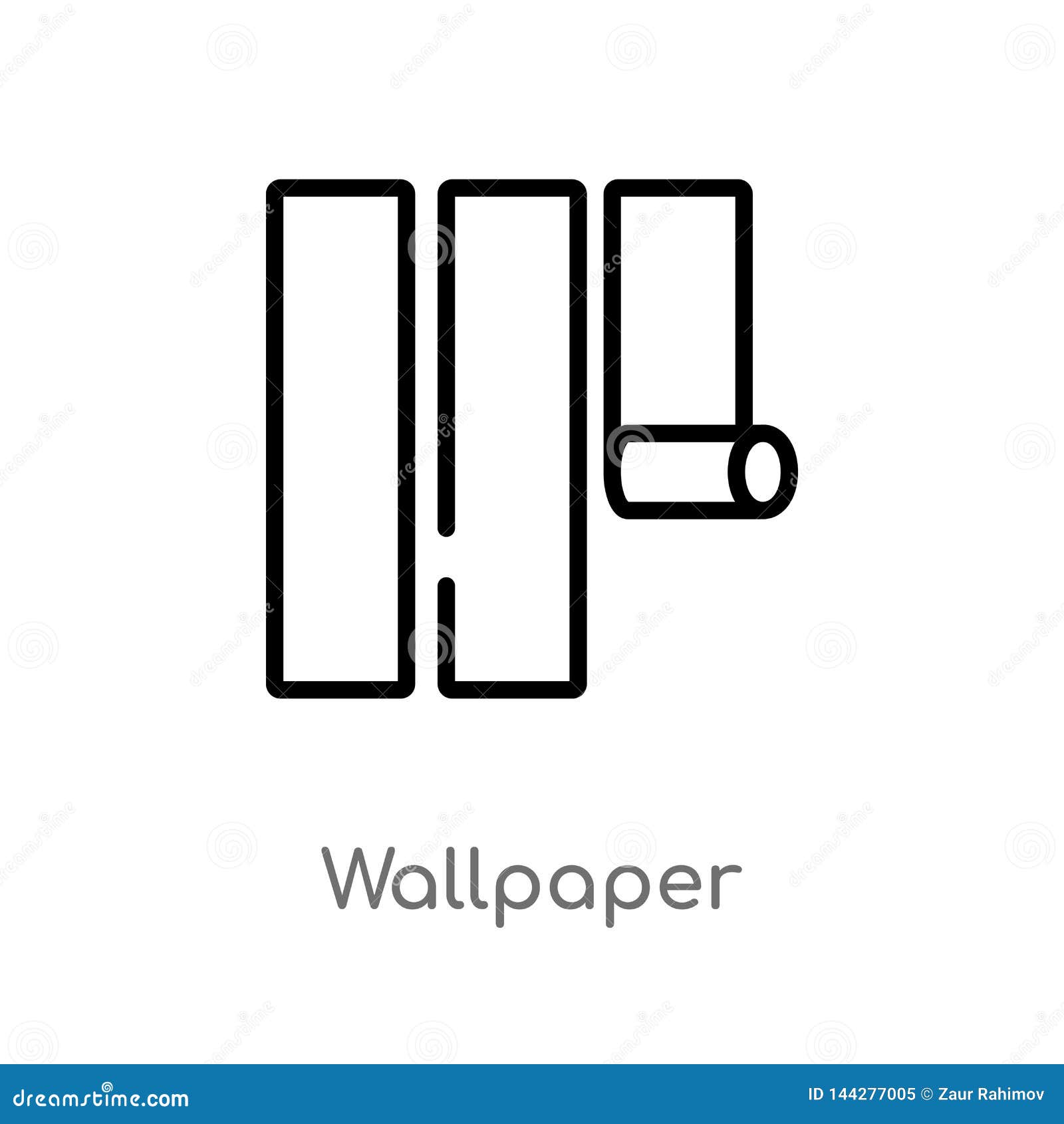 Outline Wallpaper Vector Icon. Isolated Black Simple Line Element ...