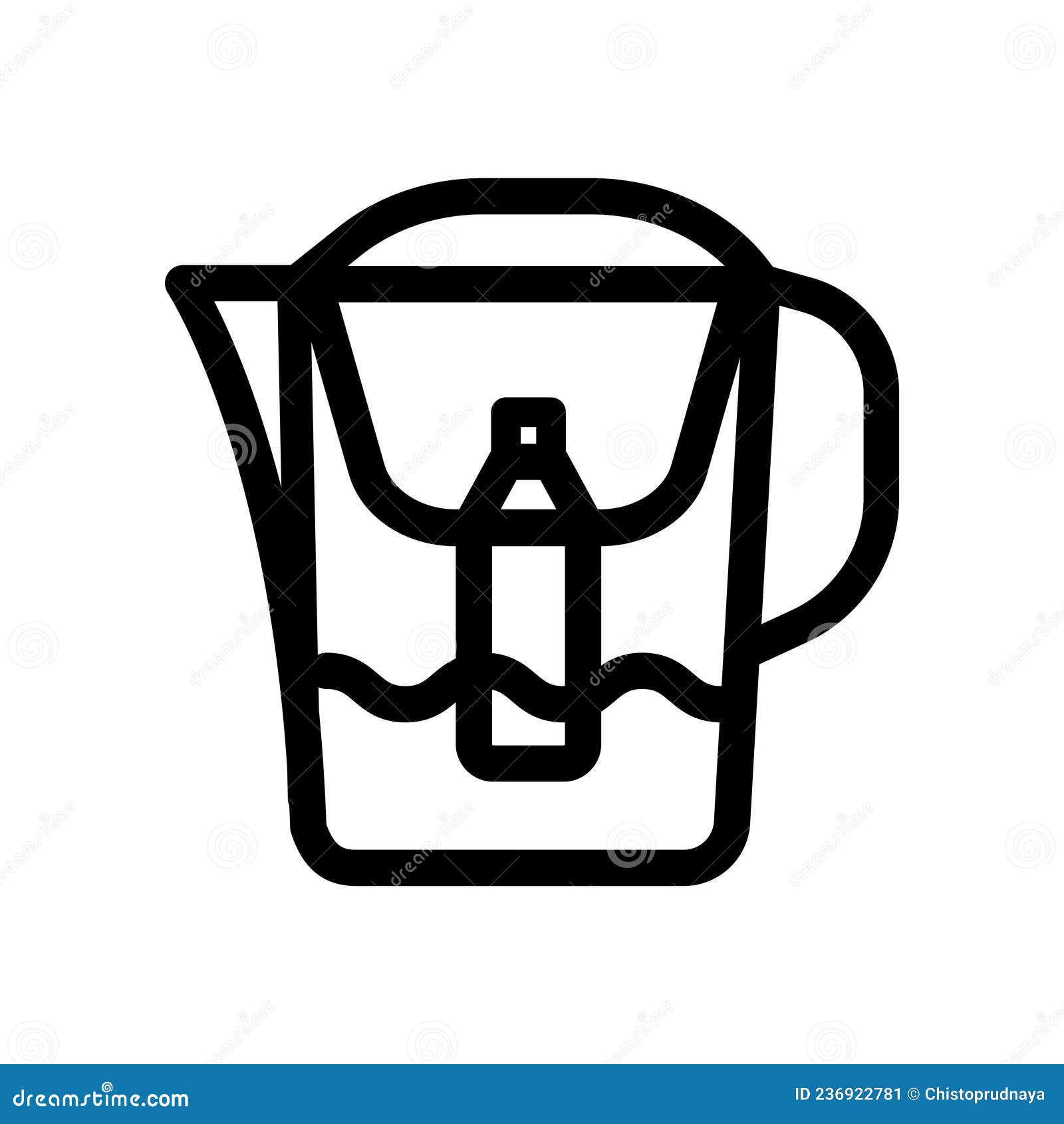 Outline Water Filter Jug Vector Icon Stock Illustration - Illustration ... Outline Water Filter Jug Vector Icon Stock Illustration - Illustration ...