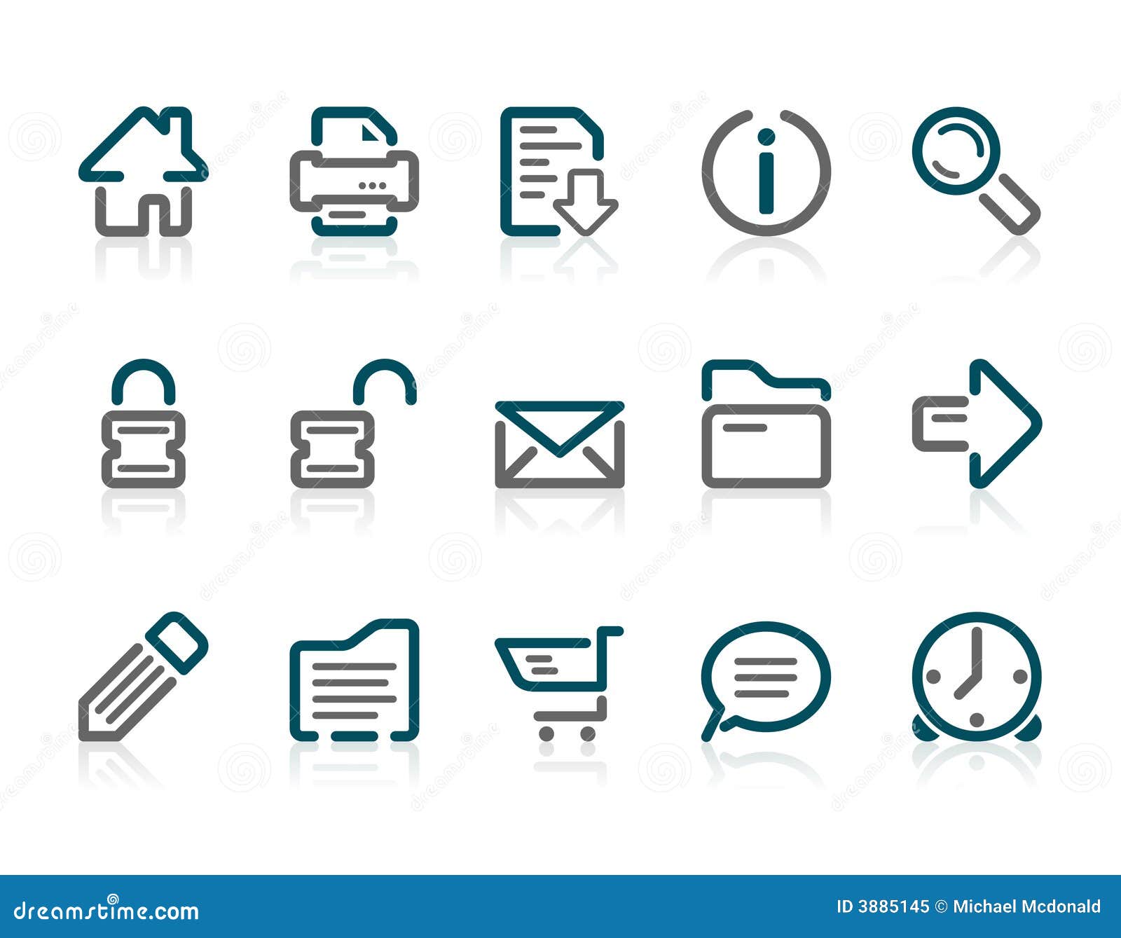Outline Web and Internet Icons Stock Vector - Illustration of outline ...