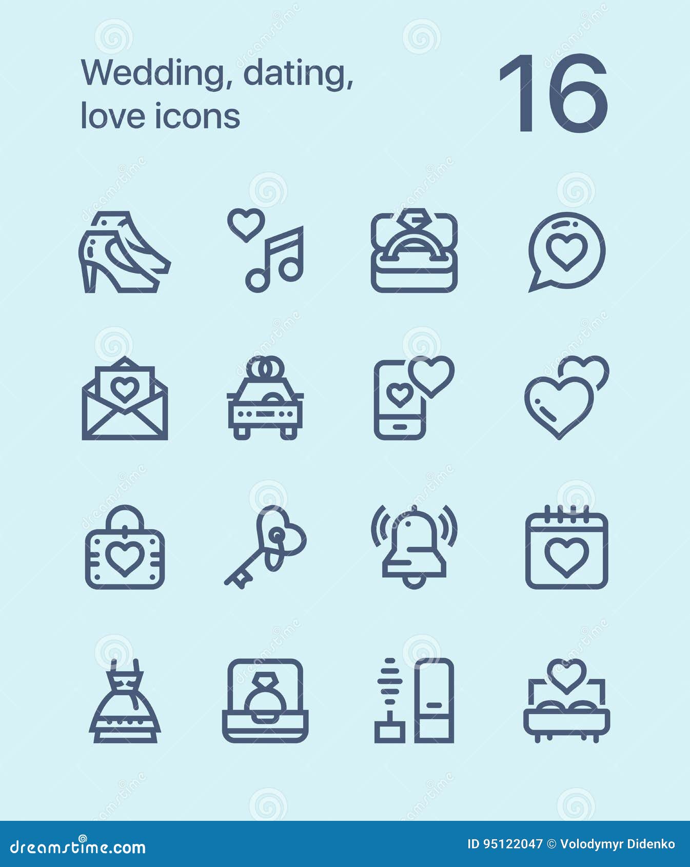 Outline Wedding, Dating, Love Icons for Web and Mobile Design Pack 2 ...