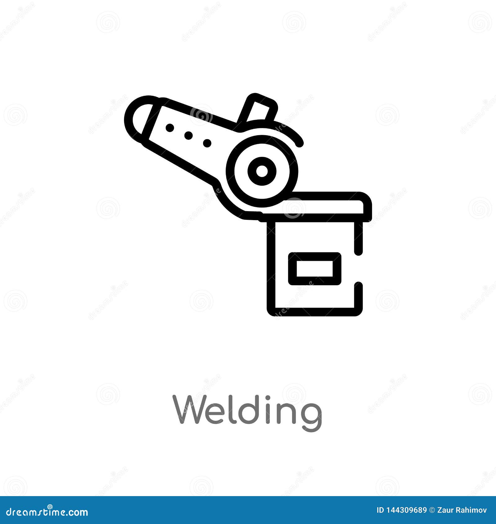 Outline Welding Vector Icon. Isolated Black Simple Line Element ...
