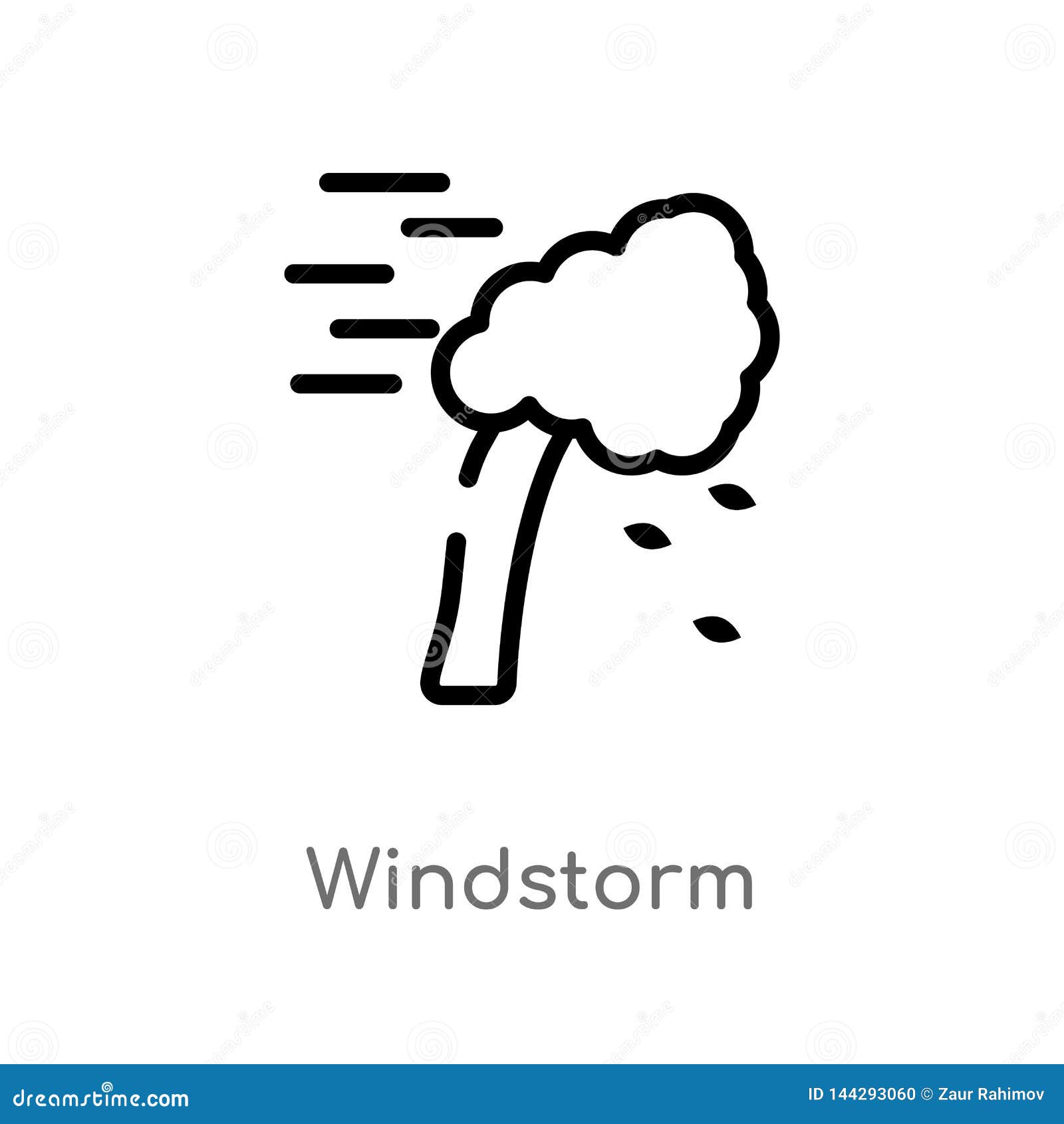 Windstorm Vector Icon On White Background. Flat Vector Windstorm Icon ...