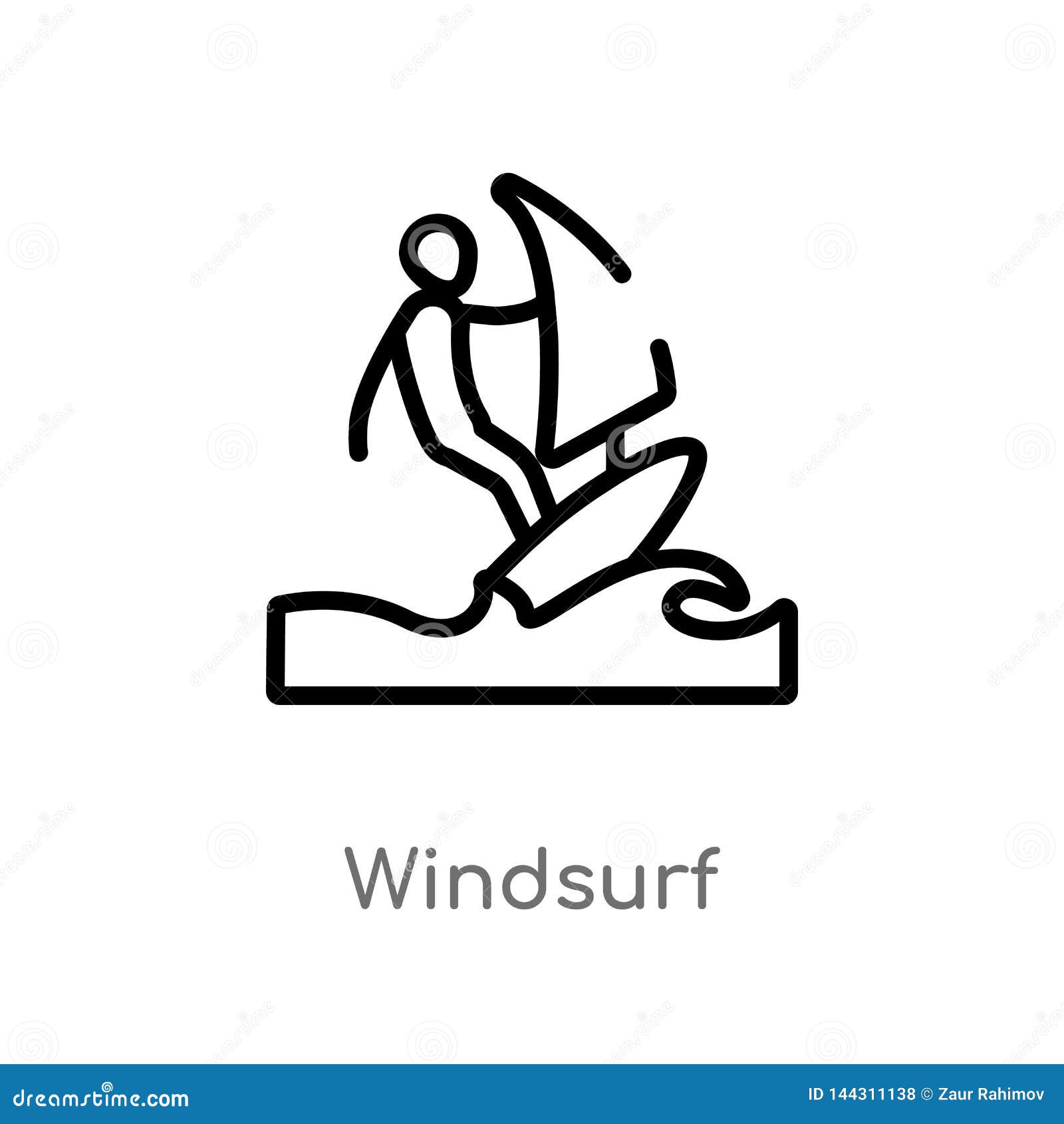 Windsurf Vector Icon Isolated On Transparent Background, Windsurf ...