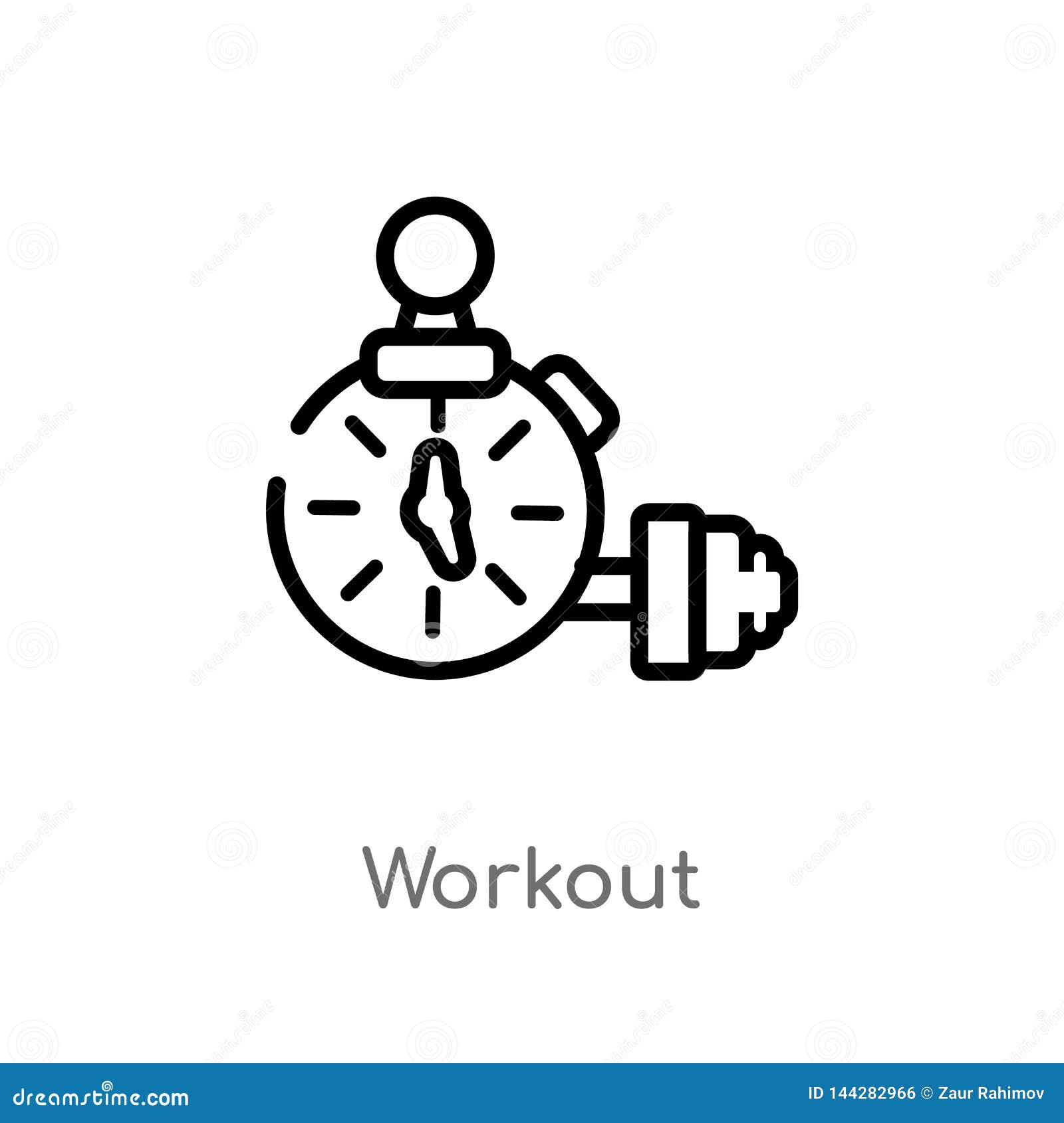 Outline Workout Vector Icon. Isolated Black Simple Line Element ...