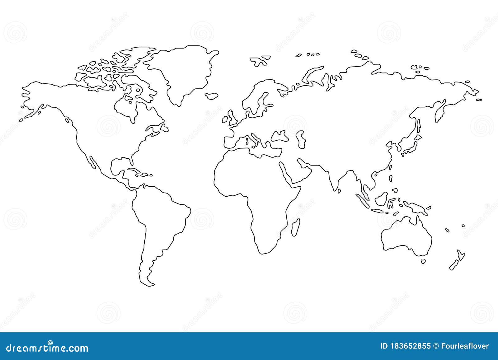Transparent world map outline - erastat