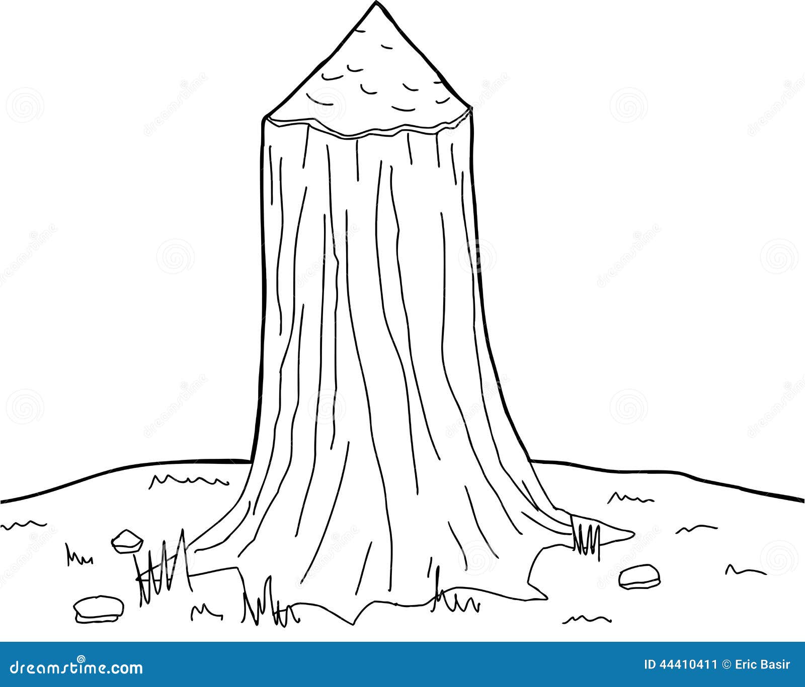 Outlined Bitten Tree stock vector. Illustration of missing - 44410411