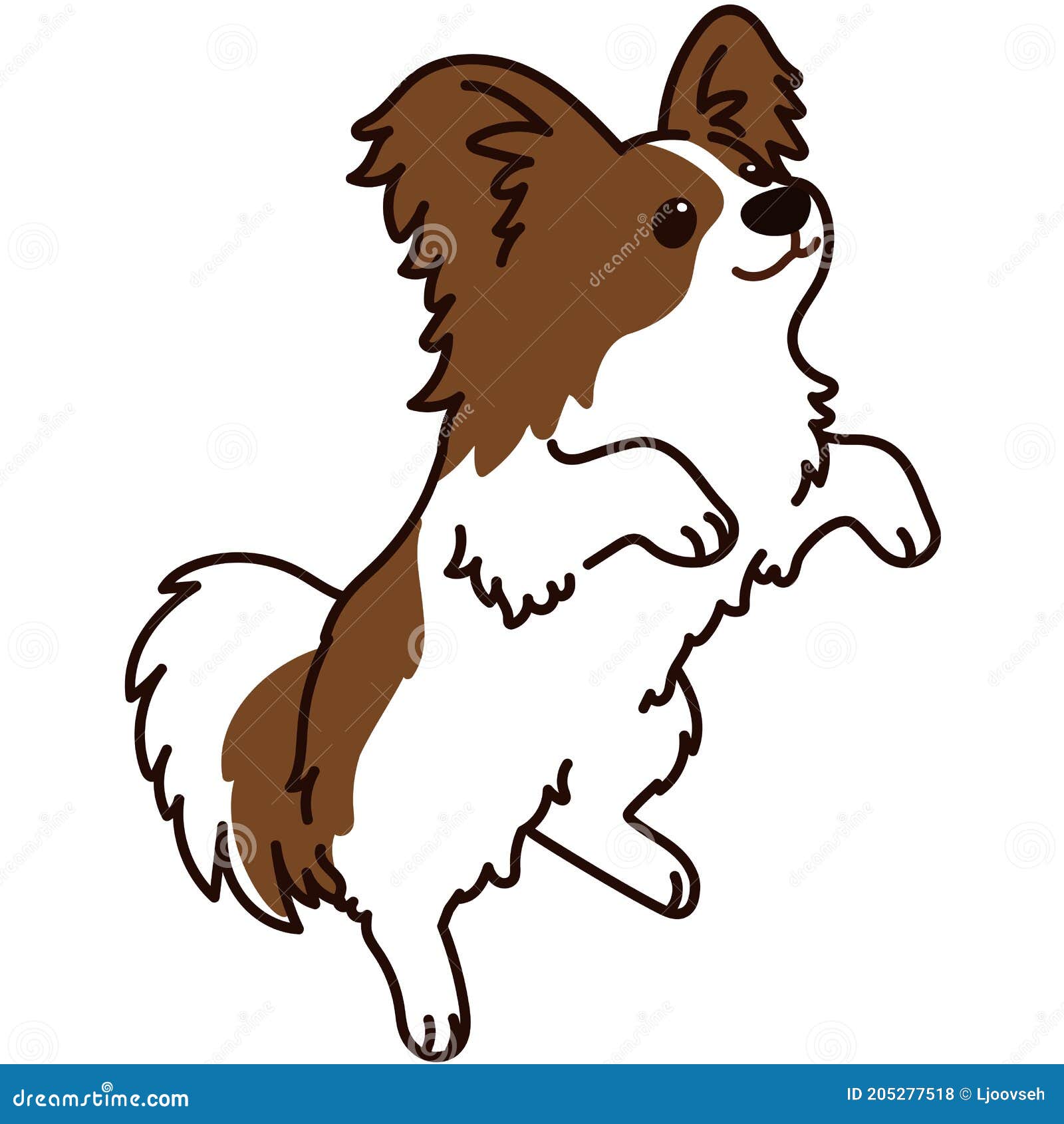 Adorable Papillon Dog Drawing Royalty-Free Stock Photography ...