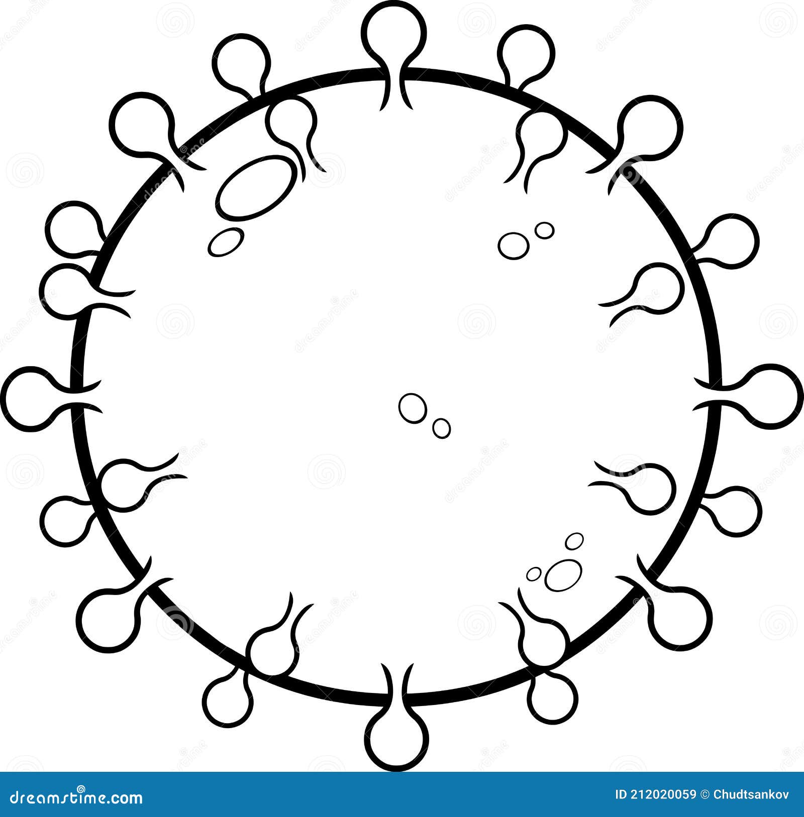 Pathogenic Bacteria Round Symbol. Vector Pathogen Concept Illust ...