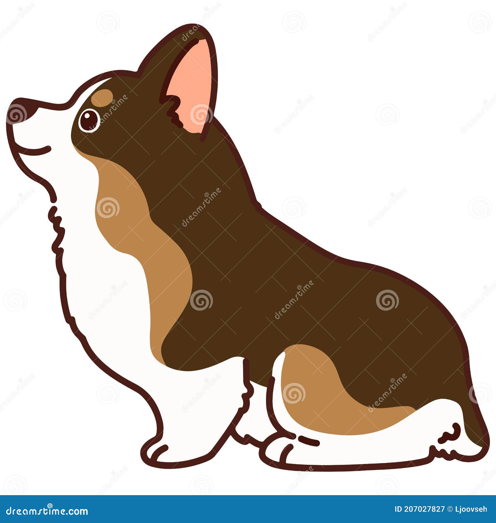 Cute Sable Fly In Balloon In Shape Of Lgbt Rainbow In Doodle. Smilling ...