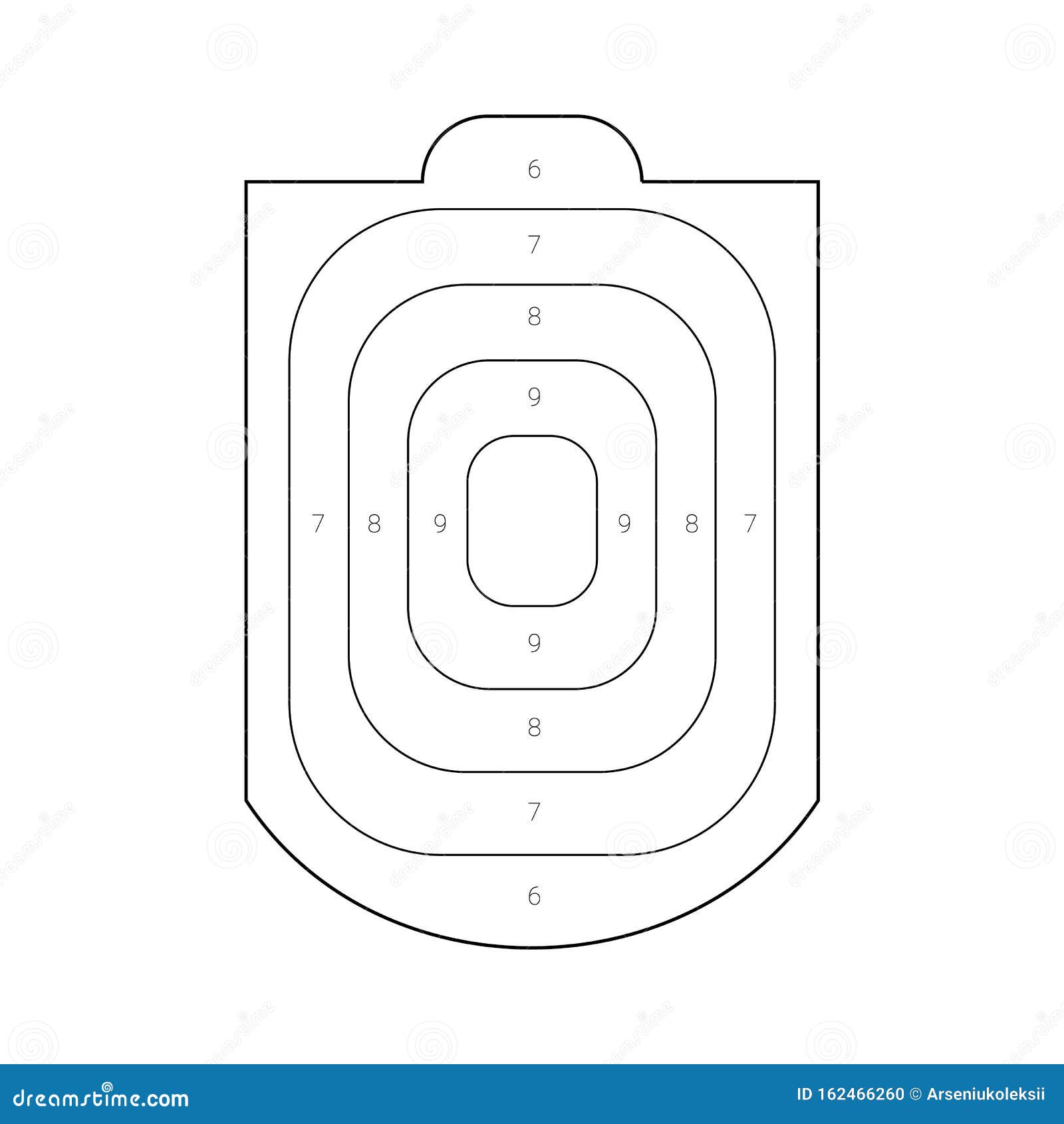 Outlined Human Torso Shaped Target Stock Vector - Illustration of ...