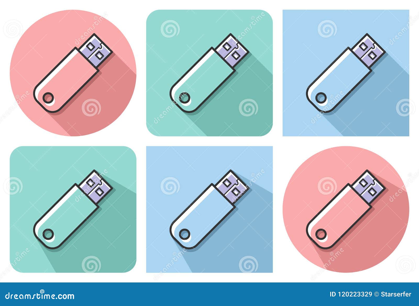 Outlined Icon of USB Device Stock Vector - Illustration of outlined ...