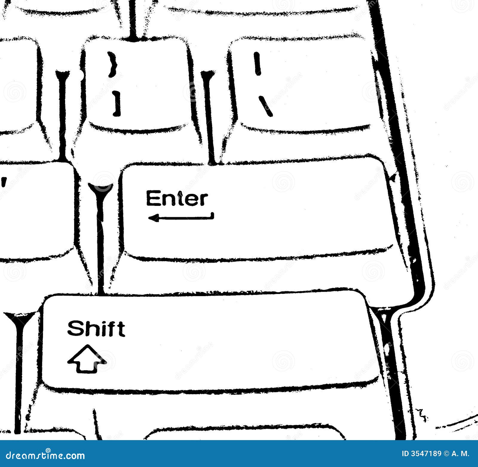 Outlined Keyboard stock image. Image of computer, shift - 3547189