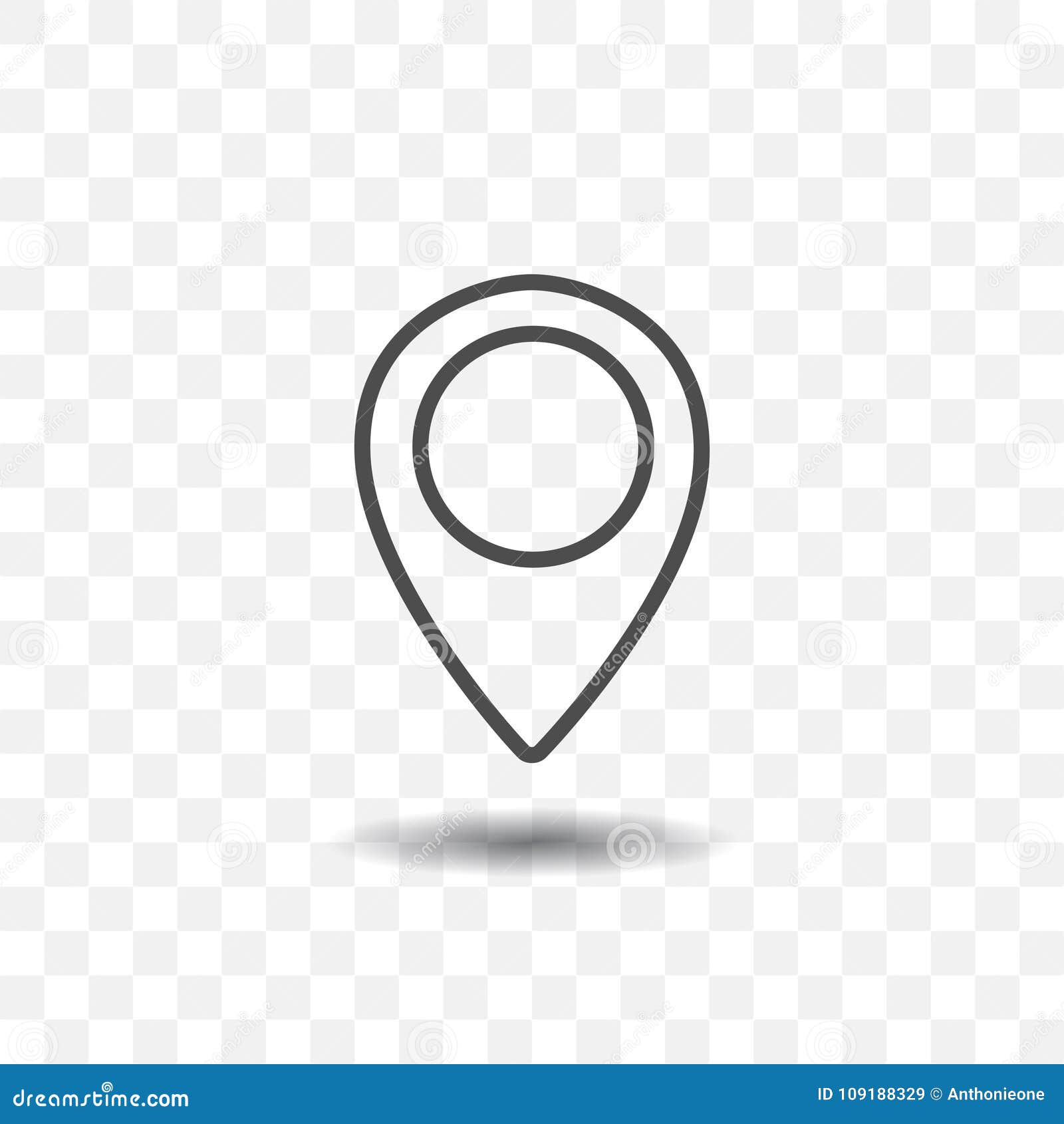 Outlined Map Location Pointer Icon on Transparent Background. Map Pin ... Outlined Map Location Pointer Icon on Transparent Background. Map Pin ...