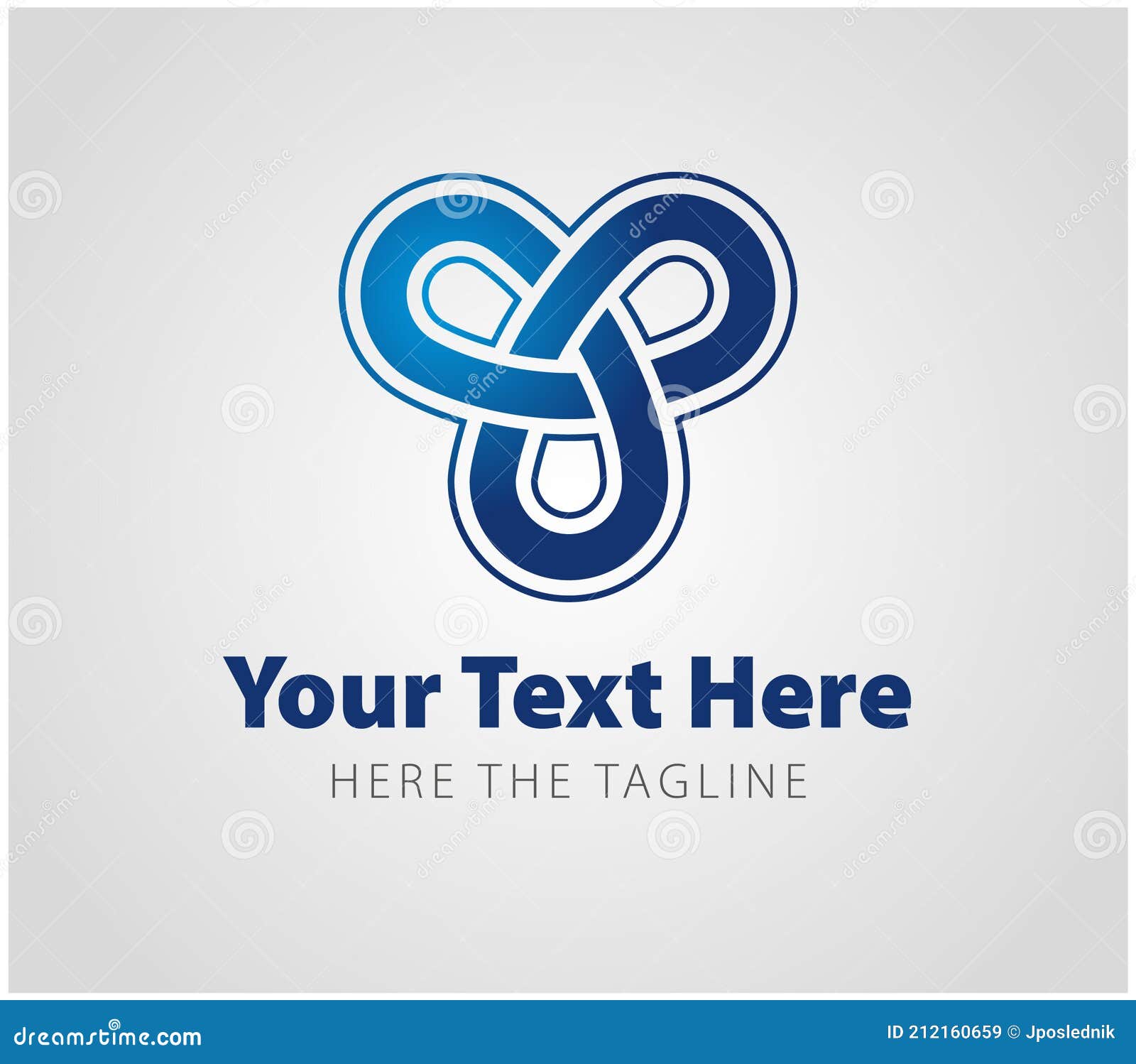 Outlined Mobius Loop Composed of Three Loops. Maritime Ready Logo Stock ...