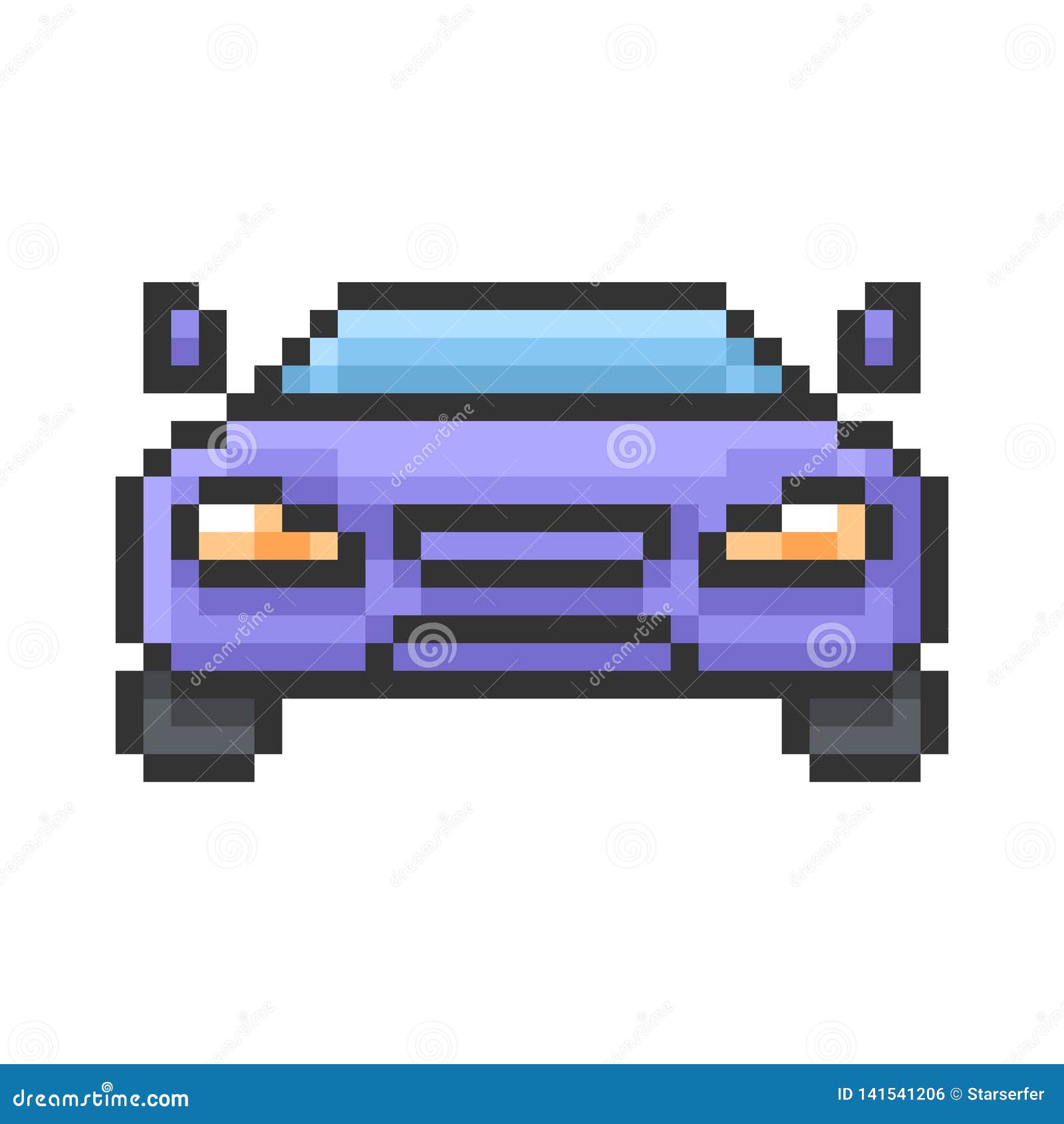Outlined pixel icon of car stock vector. Illustration of outlined ...