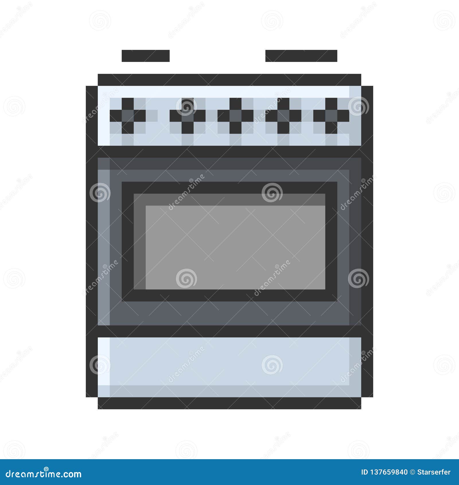 Outlined Pixel Icon of a Cooker Stock Vector - Illustration of editable ...