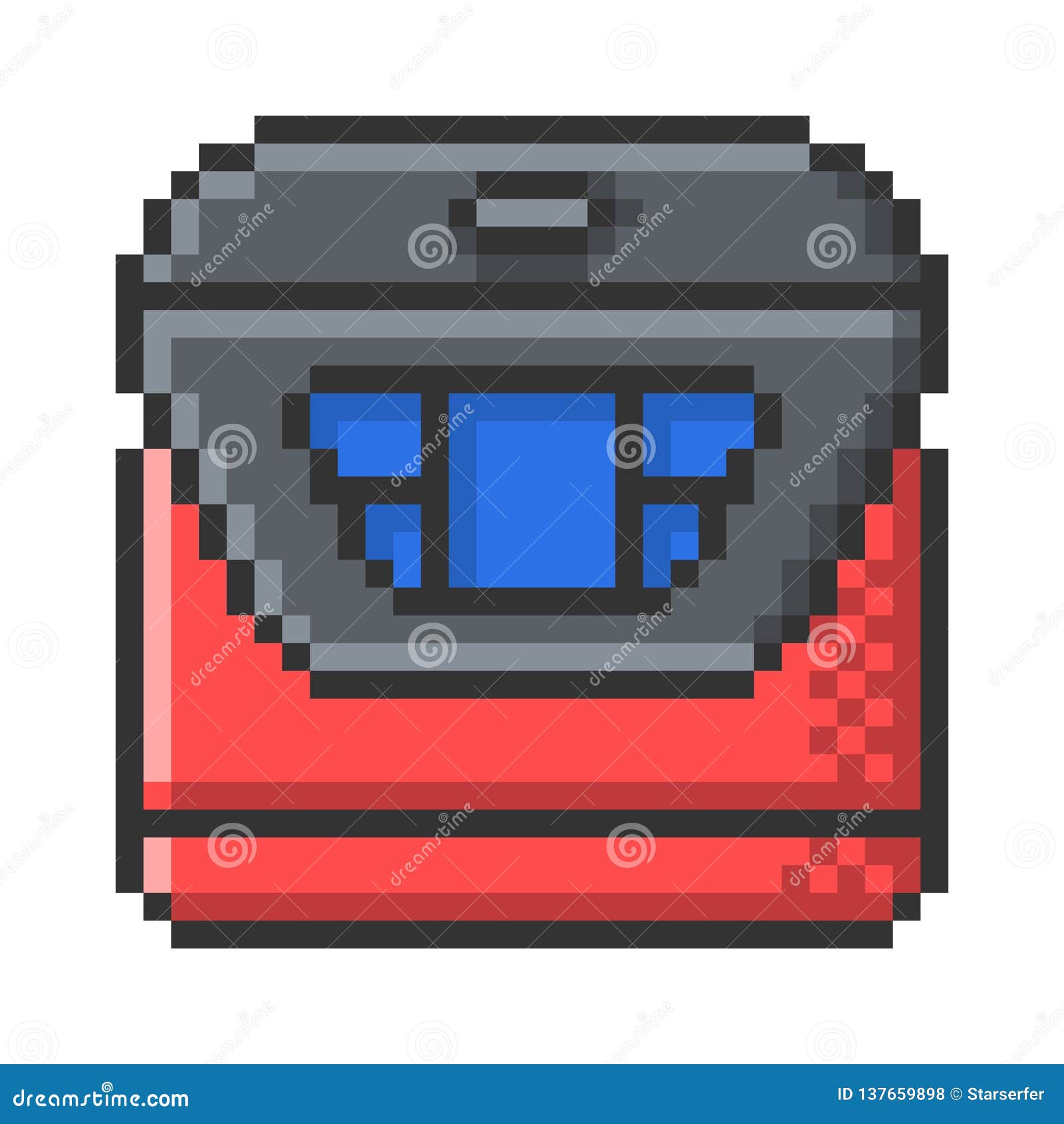 Outlined Pixel Icon of Multicooker Stock Vector - Illustration of ...