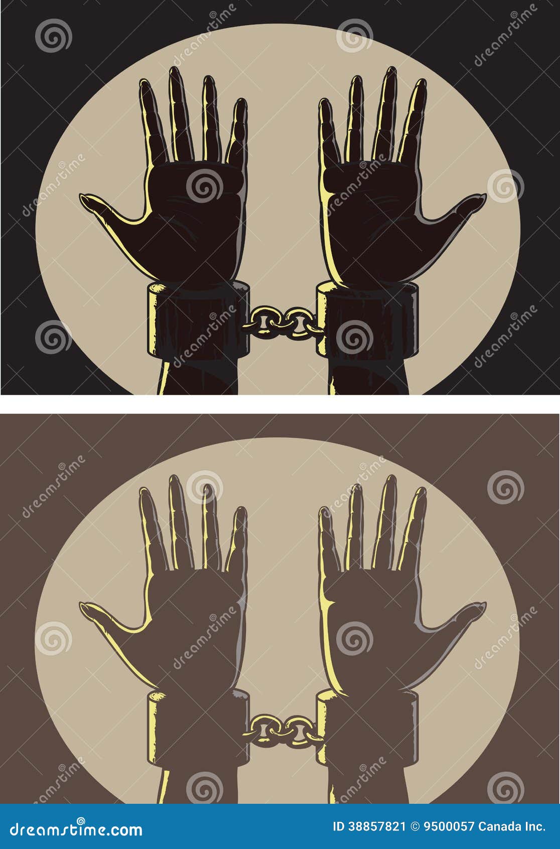 Outlined shackles stock vector. Illustration of handcuffs - 38857821