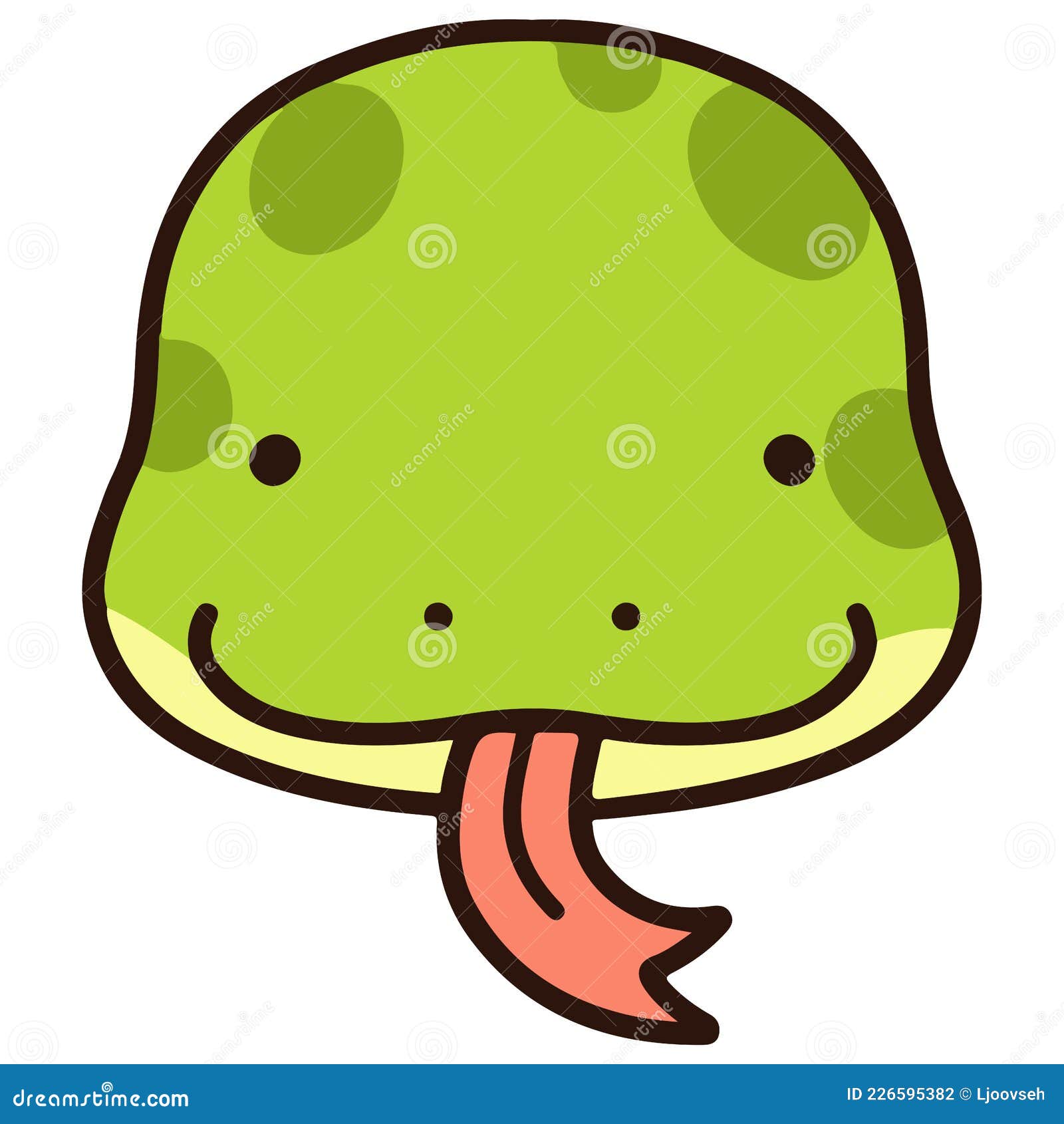 Outlined Simple and Cute Snake Stock Vector - Illustration of serpent ...