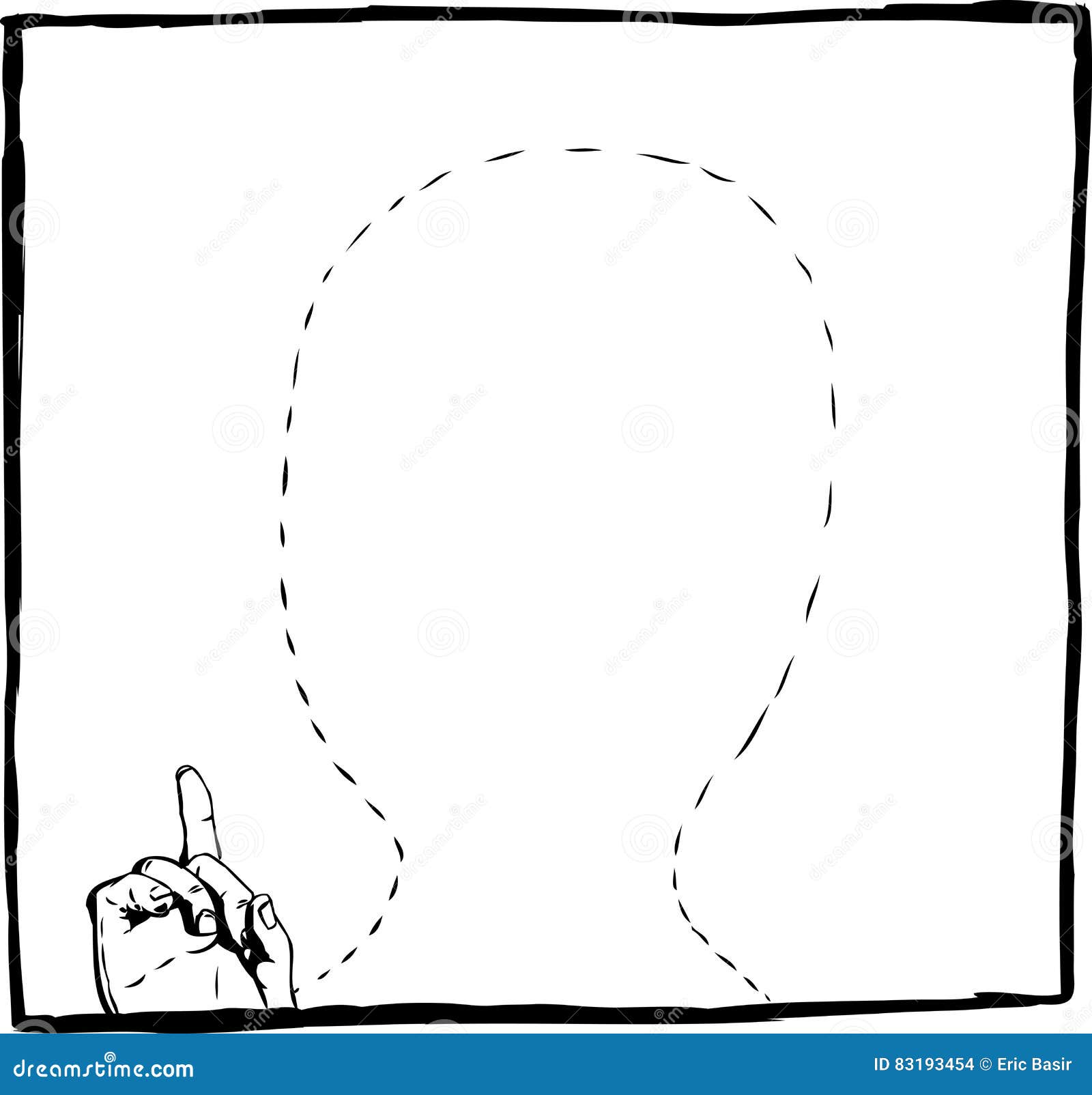 Outlined Sketch for Person in Frame Stock Illustration - Illustration ...