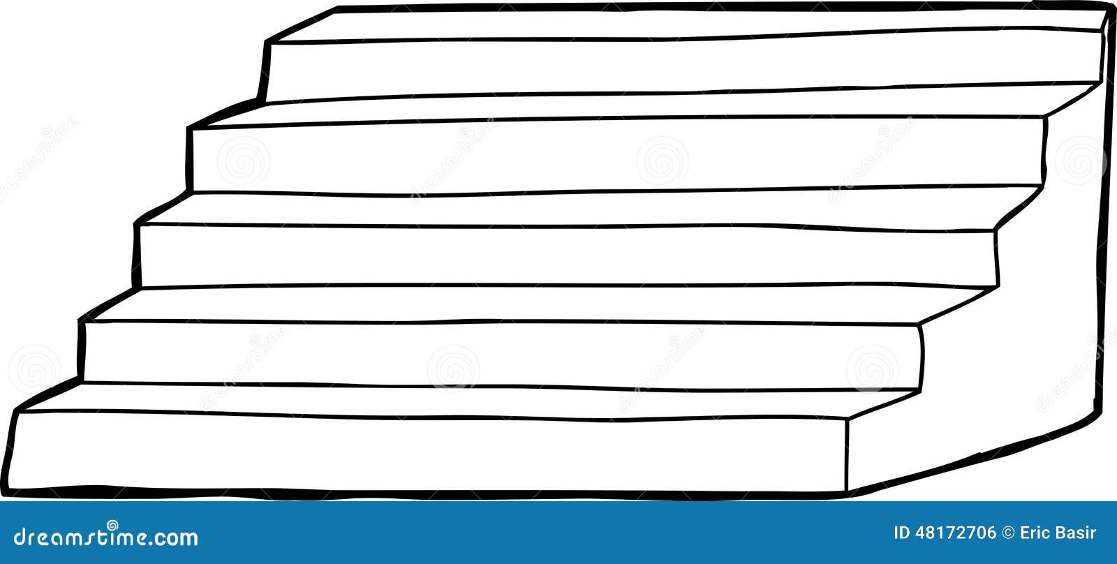 Outlined Staircase stock vector. Illustration of outline - 48172706