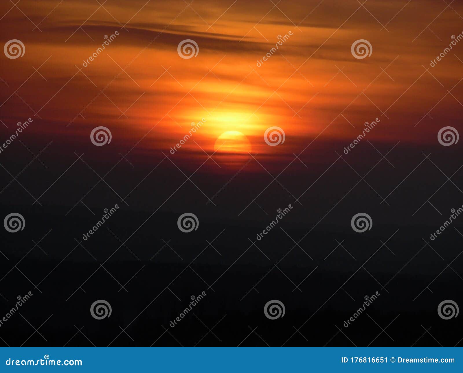 Outlined sundown orange stock image. Image of natural - 176816651