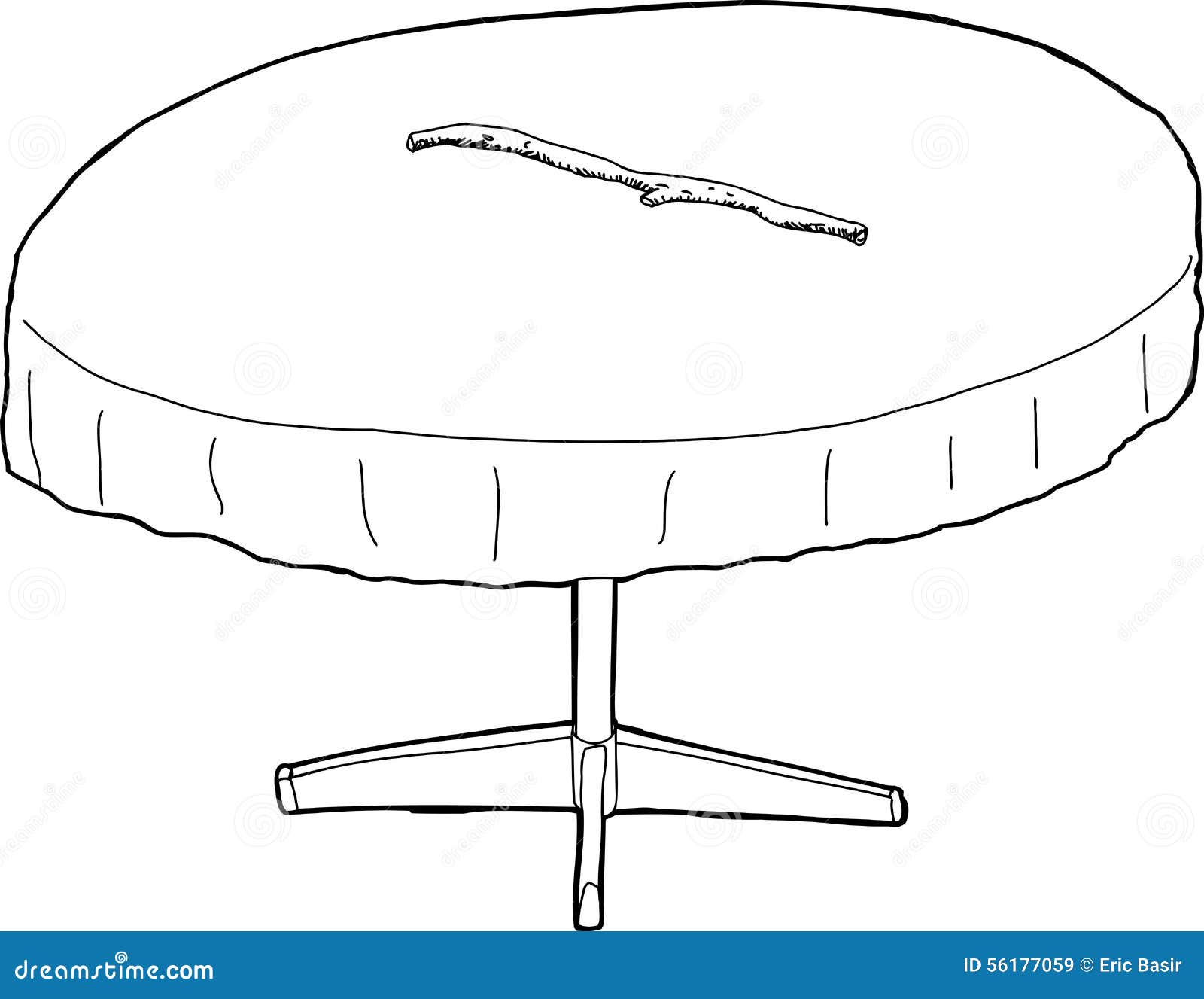 Outlined Table with Stick on Top Stock Illustration - Illustration of ...