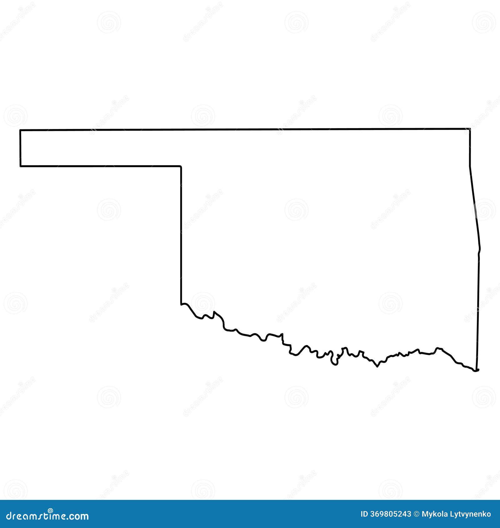 Oklahoma US State Vector Map Isolated On White Background. High ...