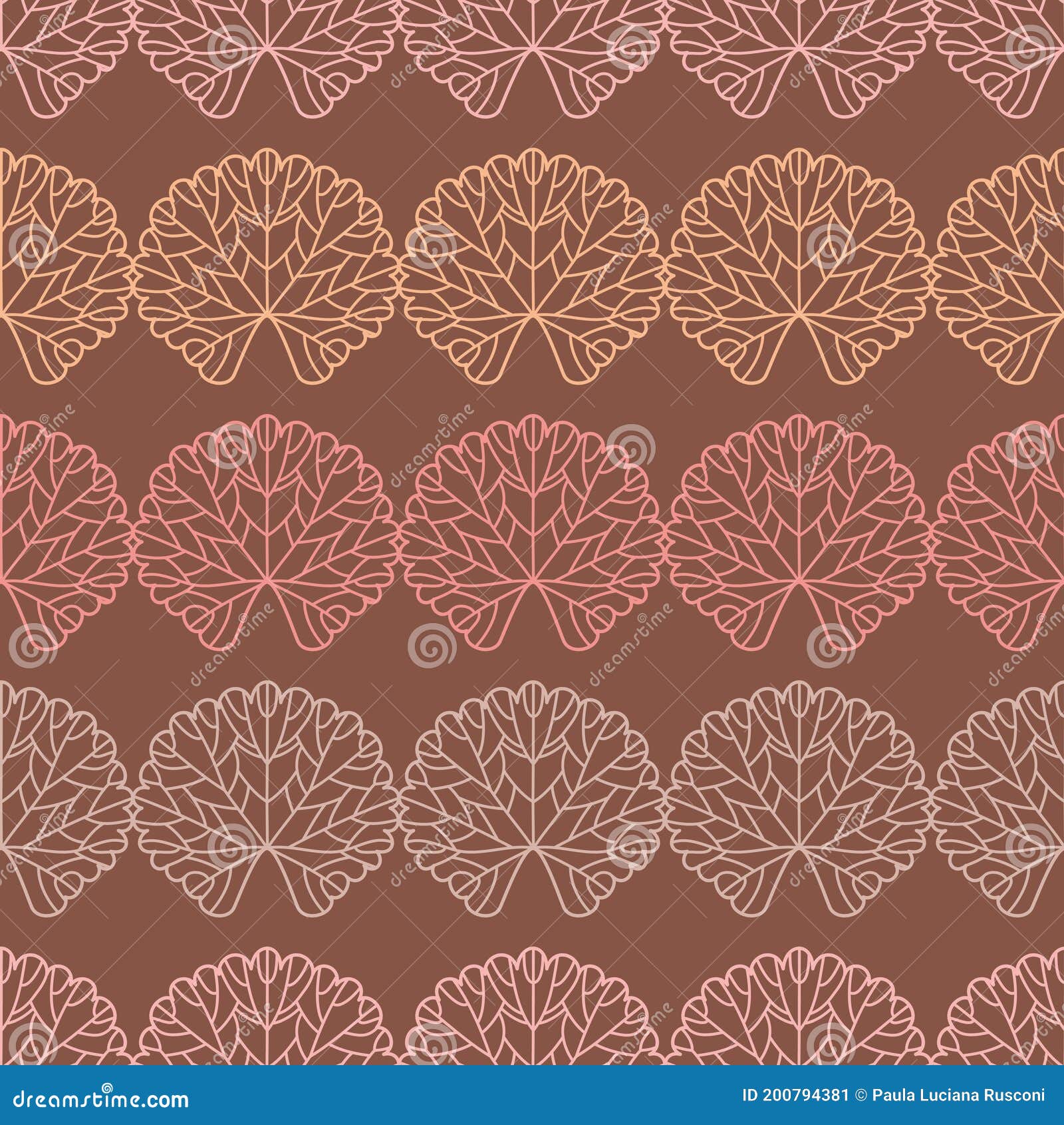 Outlined Zonal Geranium Seamless Wallpaper Pattern Stock Vector ...