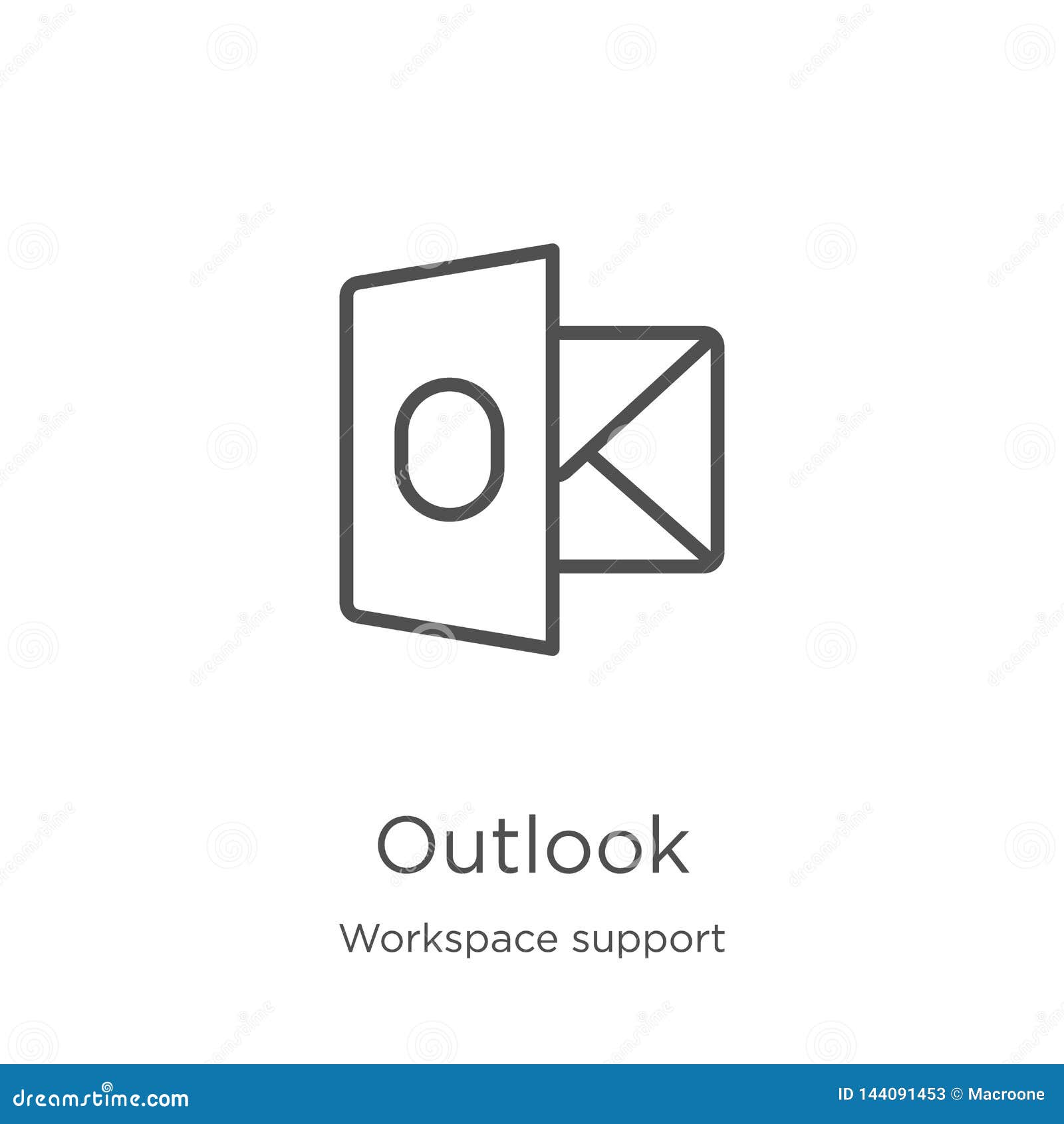 Outlook Icon Vector From Workspace Support Collection Thin Line