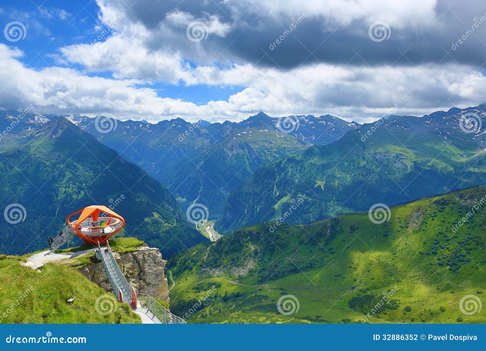 Outlook, the Way from Stubnerkogel, Bad Gastein, Funicular, Austria ...