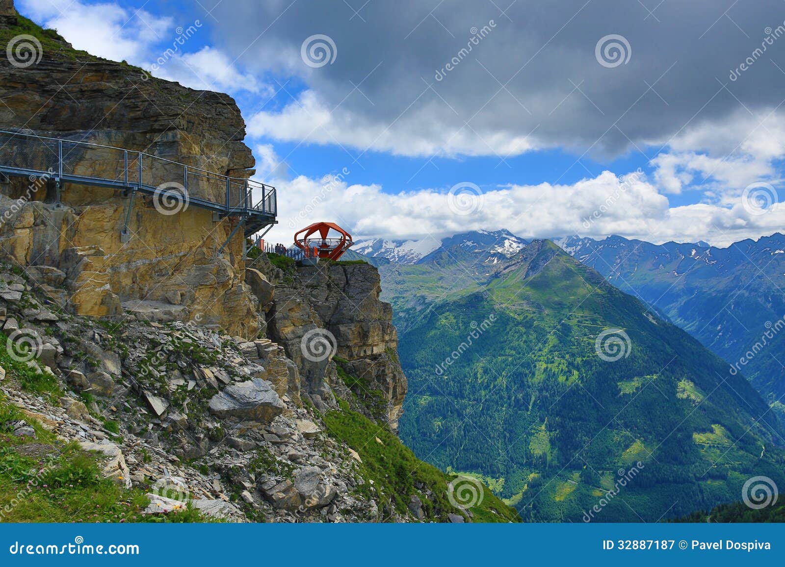 Outlook, the Way from Stubnerkogel, Bad Gastein, Funicular, Austria ...