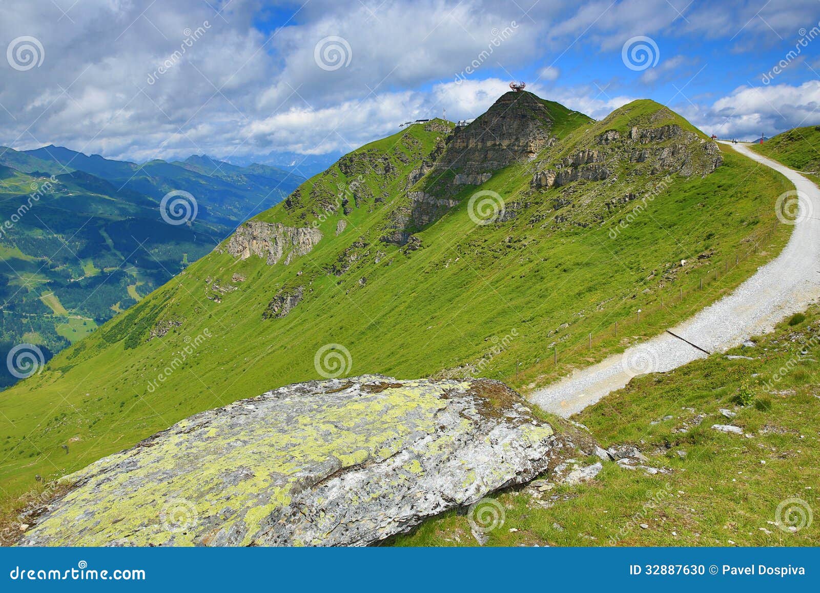 Outlook, the Way from Stubnerkogel, Bad Gastein, Funicular, Austria ...
