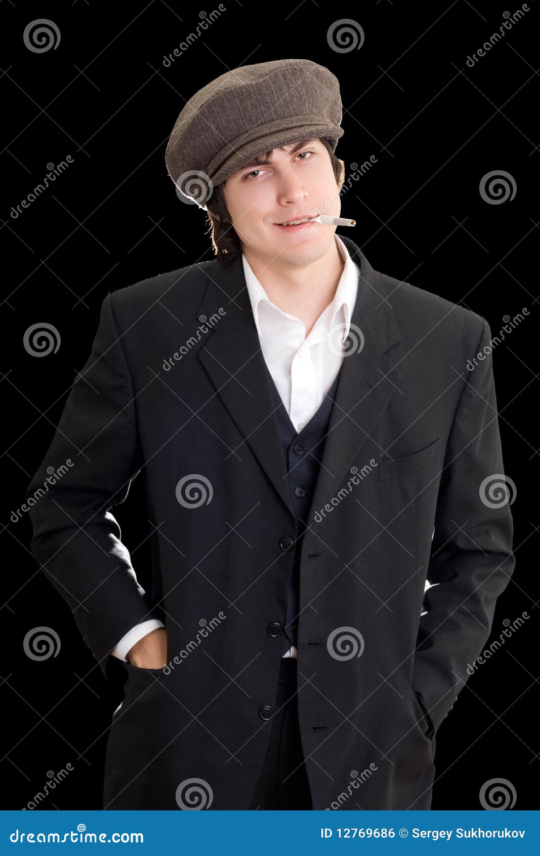 Outmoded man stock photo. Image of male, lighting, look - 12769686