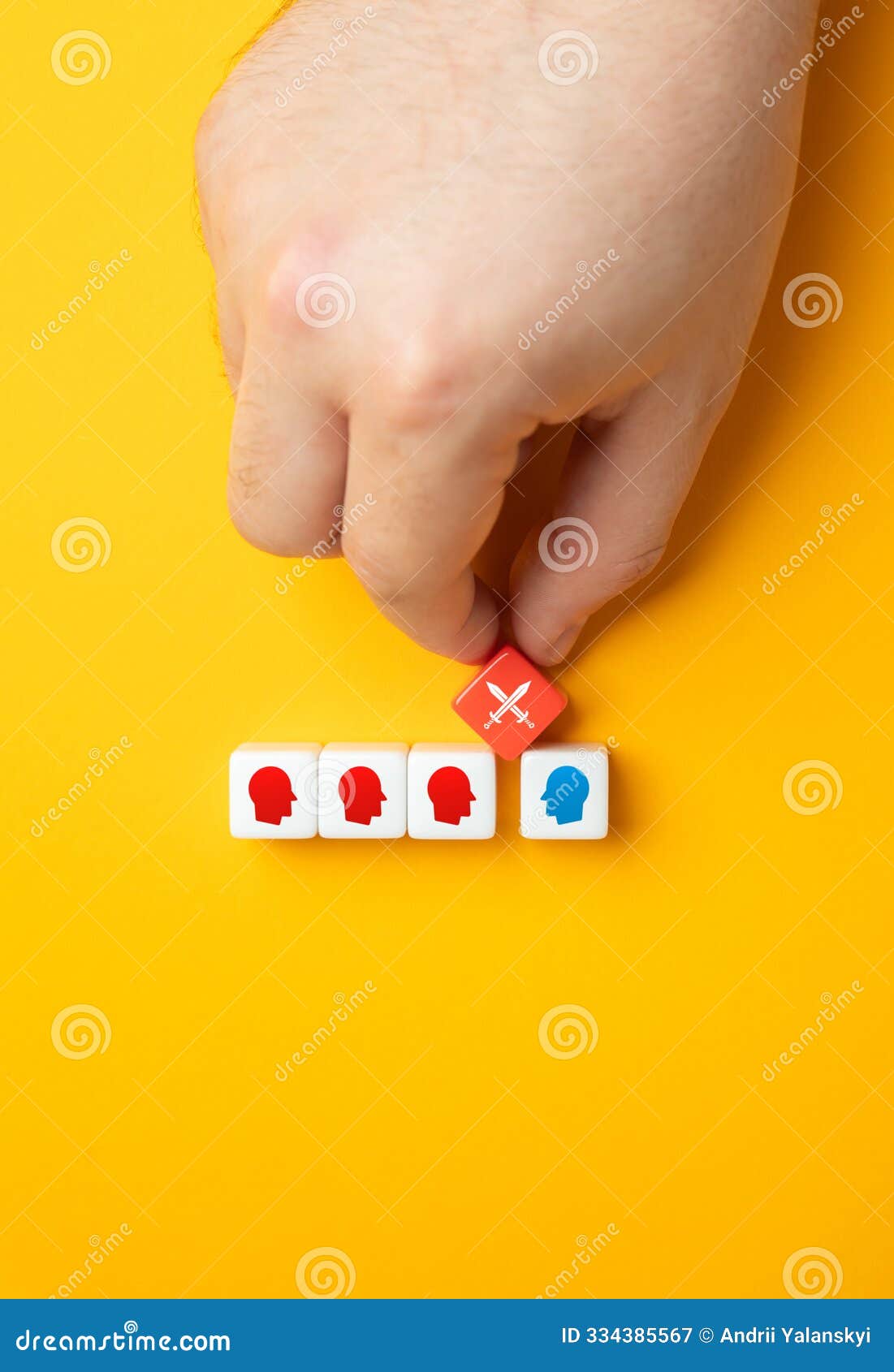 Outnumbered in Rivalry. Conflict between Groups of People Stock Image ...