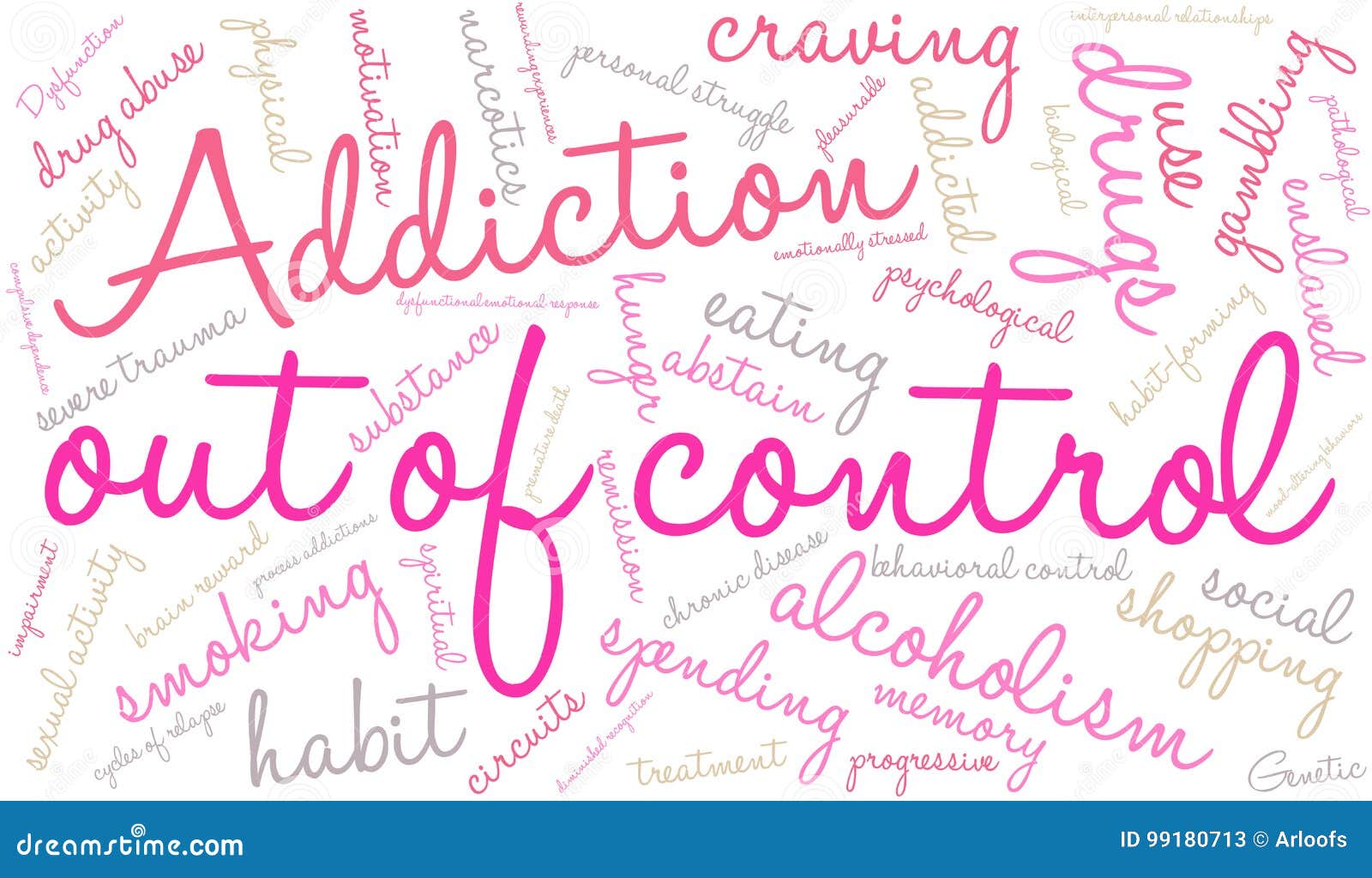 Out of Control Word Cloud stock vector. Illustration of addicted - 99180713