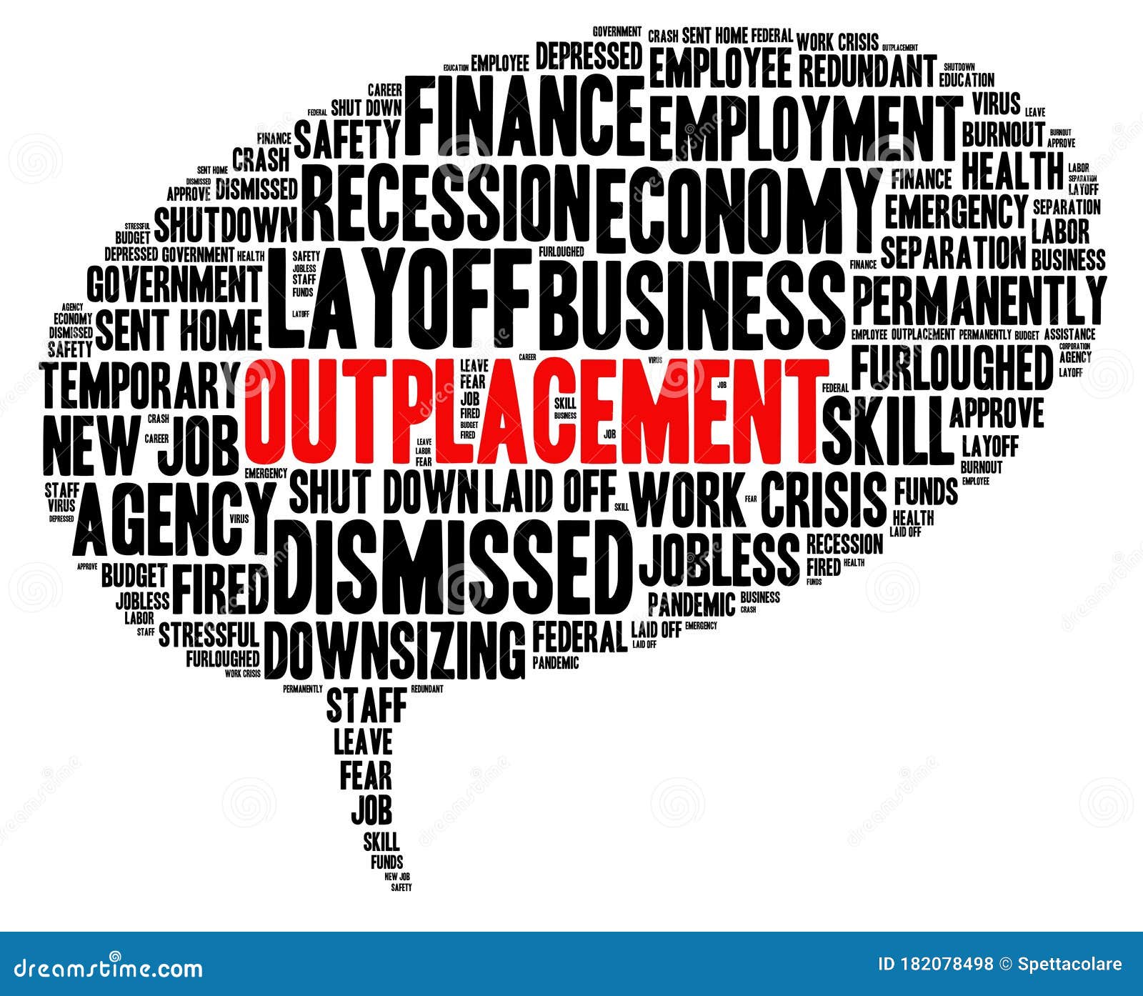 OUTPLACEMENT Concept White Background 3d Royalty-Free Cartoon ...