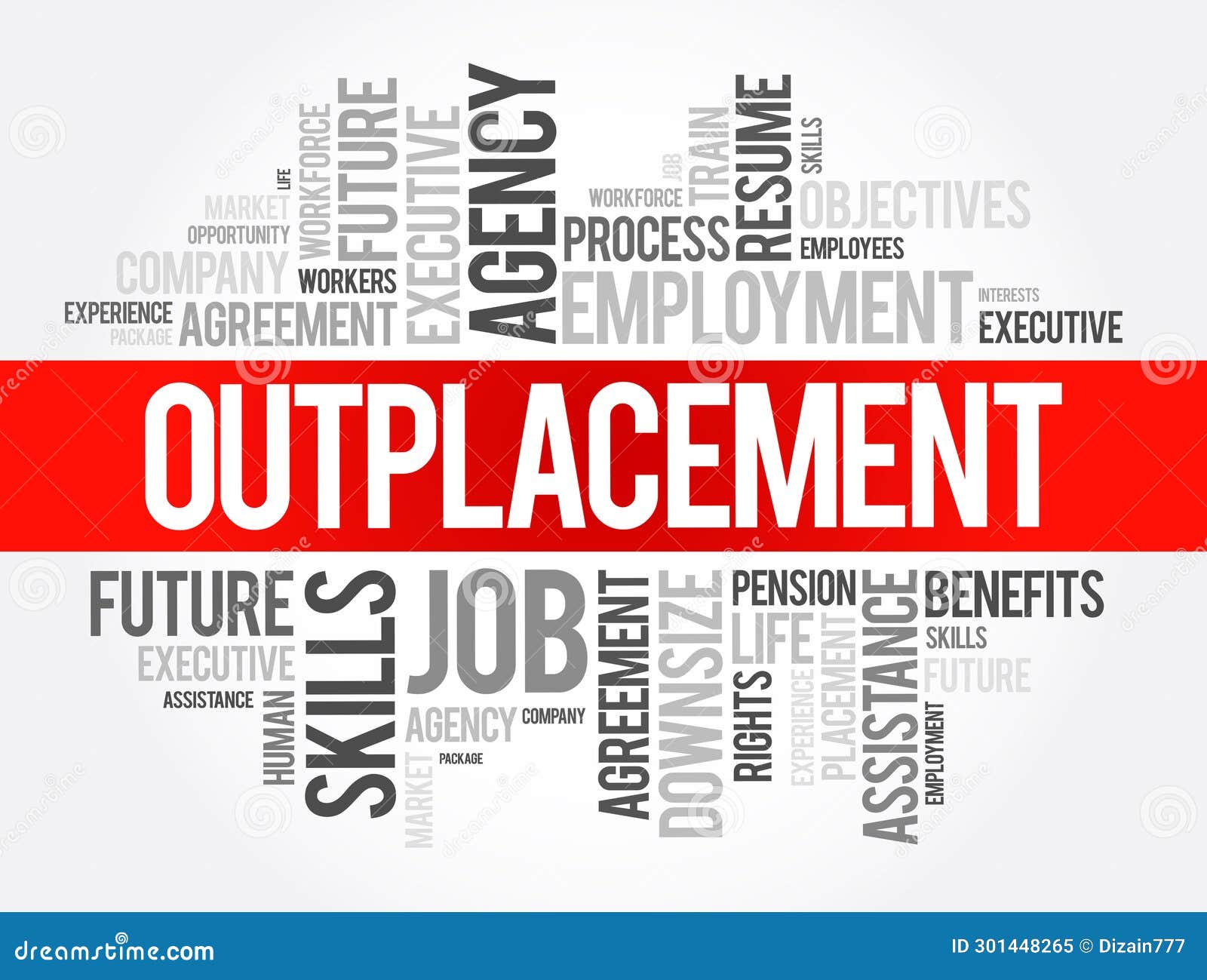 Outplacement Word Cloud Collage, Business Concept Background Stock ...