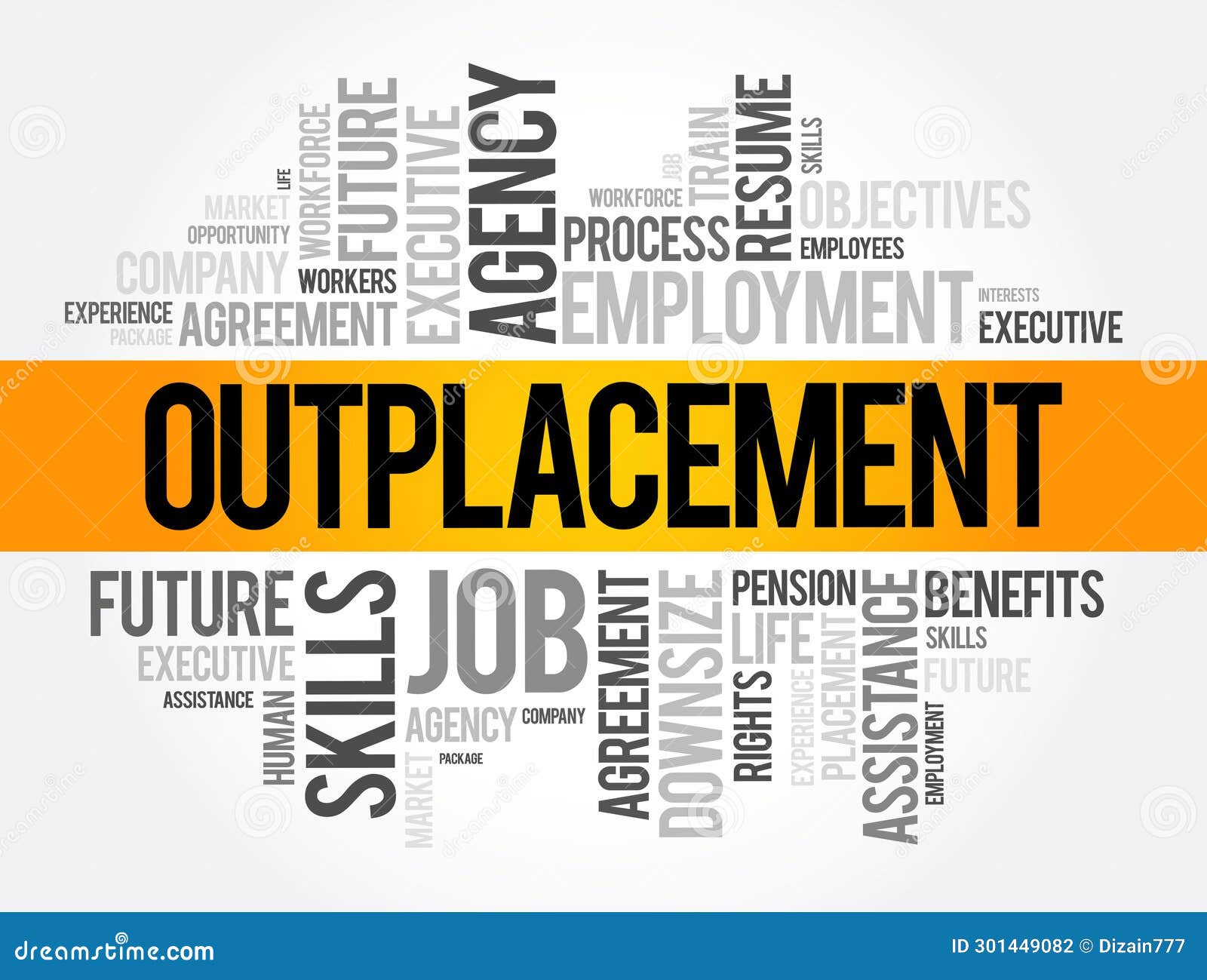 Outplacement Word Cloud Collage, Business Concept Background Stock ...