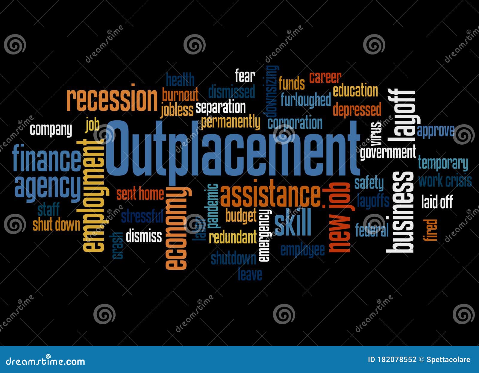 OUTPLACEMENT Concept White Background 3d Royalty-Free Cartoon ...