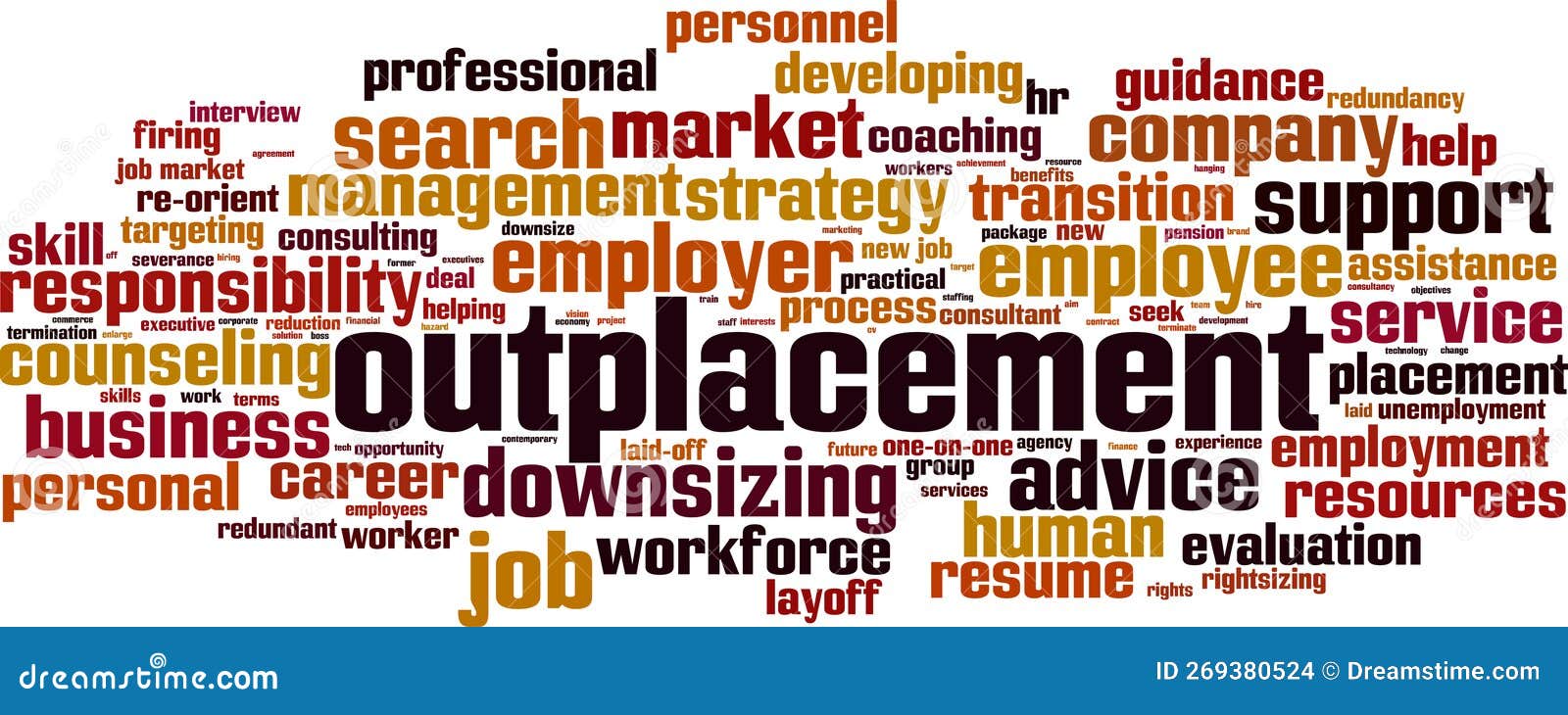 Outplacement Word Magnifying Glass Cartoon Vector | CartoonDealer.com ...